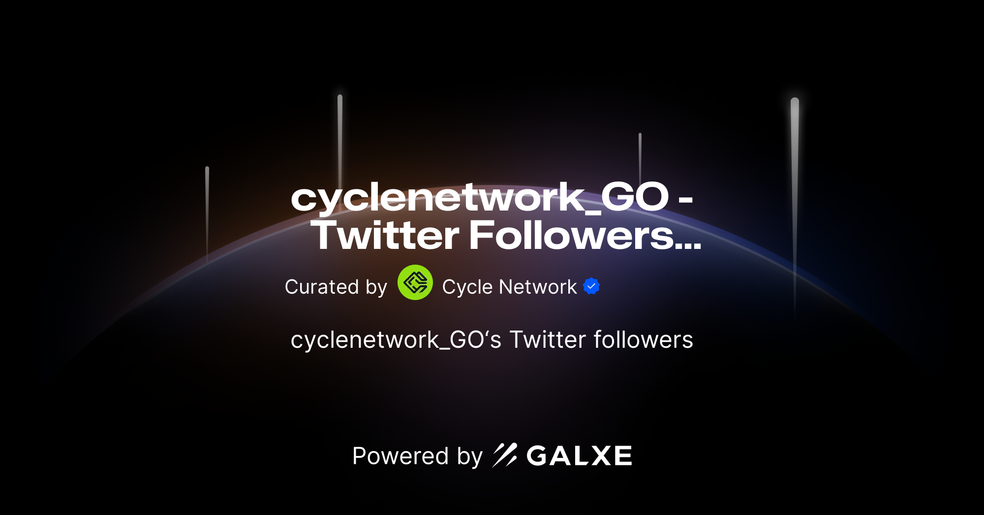 cyclenetwork_GO - Twitter Followers Credential | Galxe