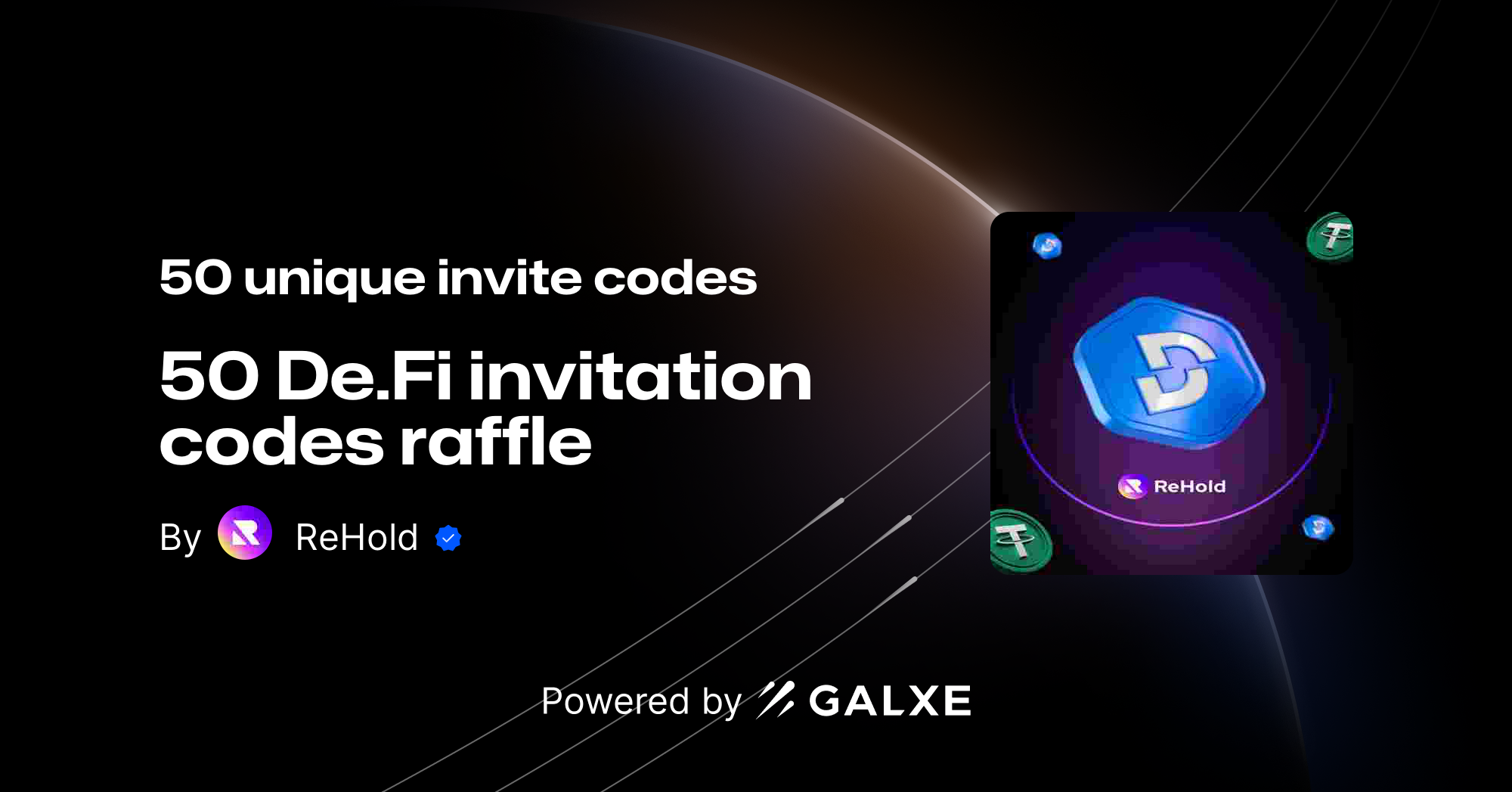 50 De.Fi invitation codes raffle by ReHold | Galxe Quest