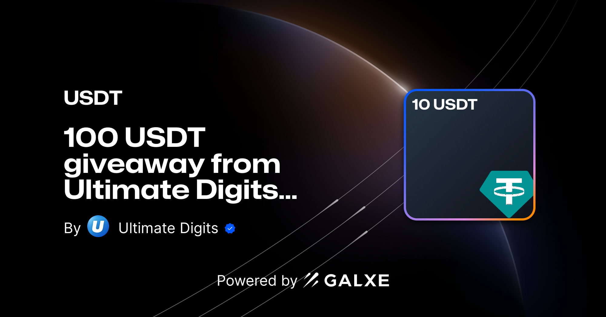 100 USDT giveaway from Ultimate Digits by Ultimate Digits | Galxe Quest