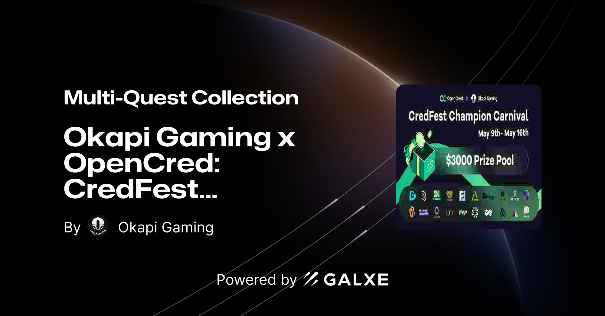 Okapi Gaming x OpenCred: CredFest Champion Carnival by Okapi Gaming | Galxe Quest