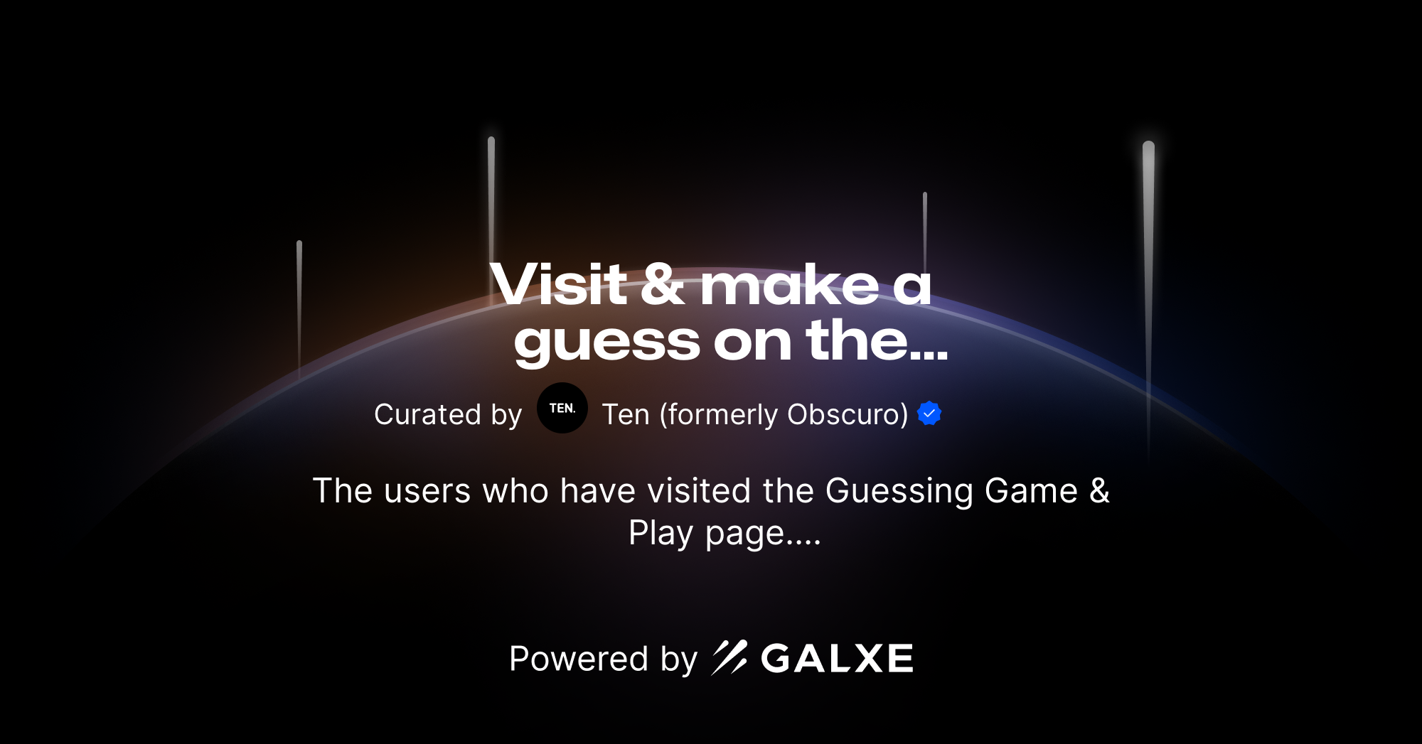 Visit & make a guess on the Guessing Game Credential | Galxe
