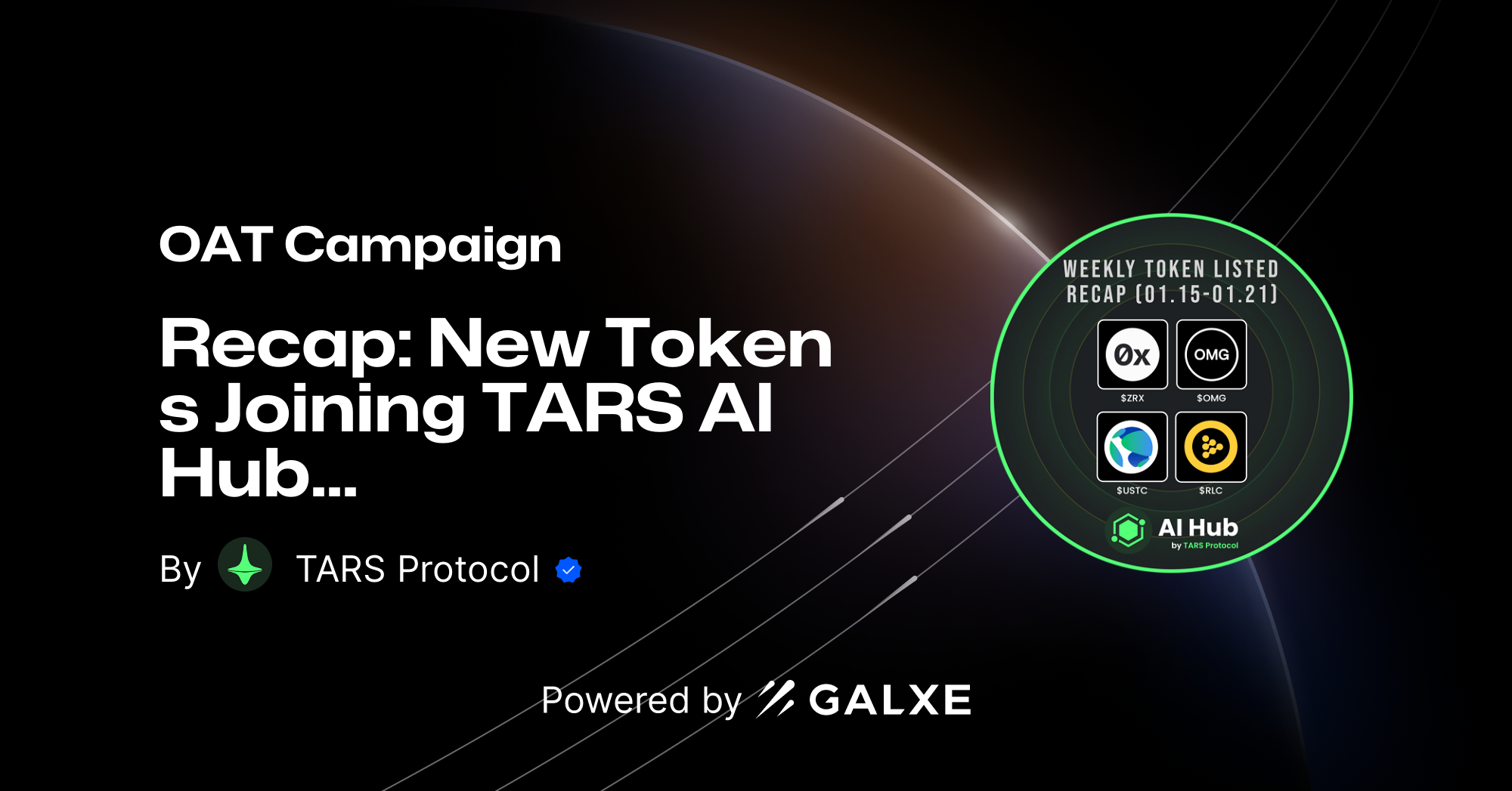Recap: New Tokens Joining TARS AI Hub by TARS Protocol | Galxe Quest