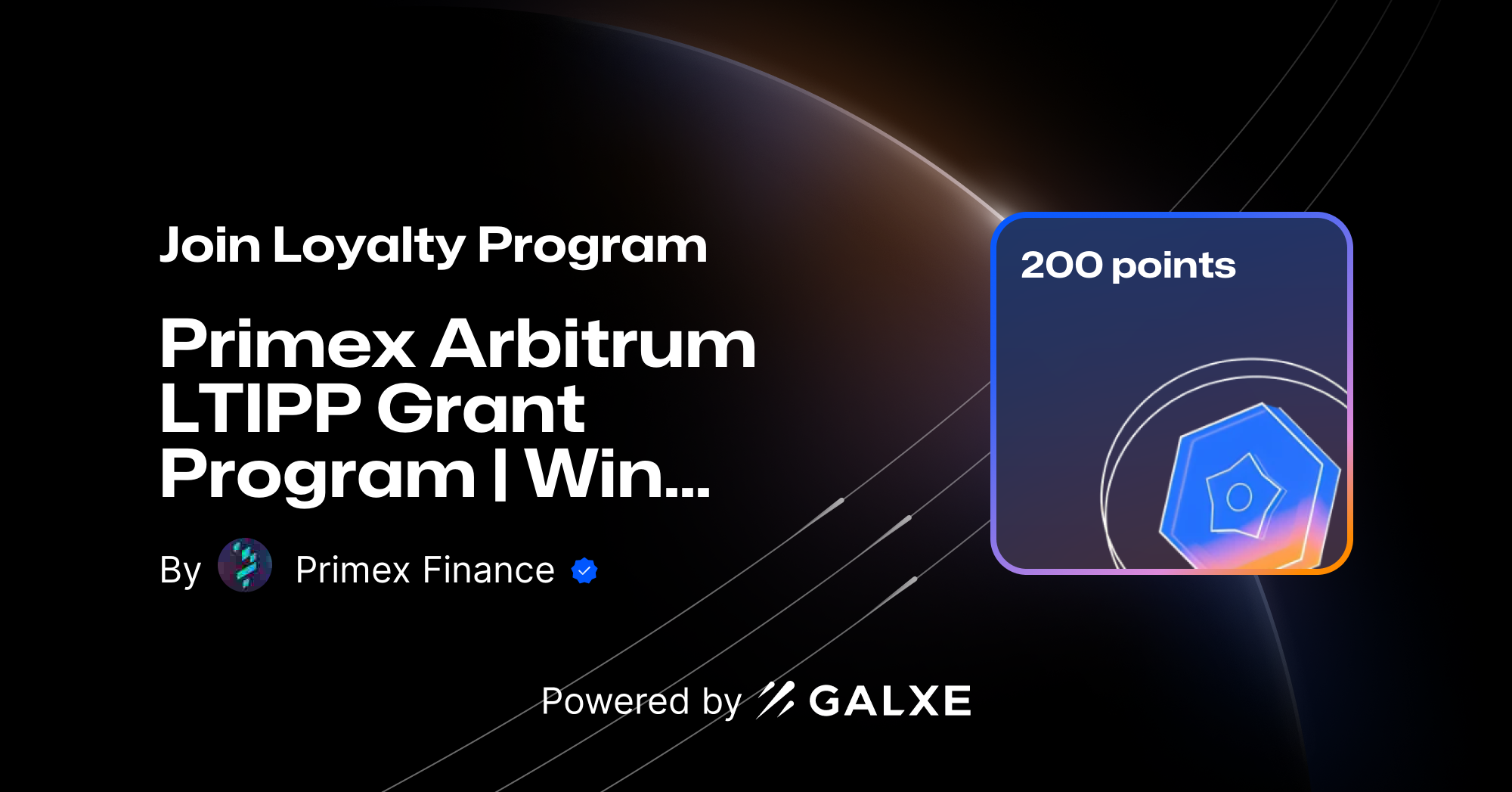 Primex Arbitrum LTIPP Grant Program | Win from 42,000 ARB Reward Pool by Primex Finance | Galxe ...