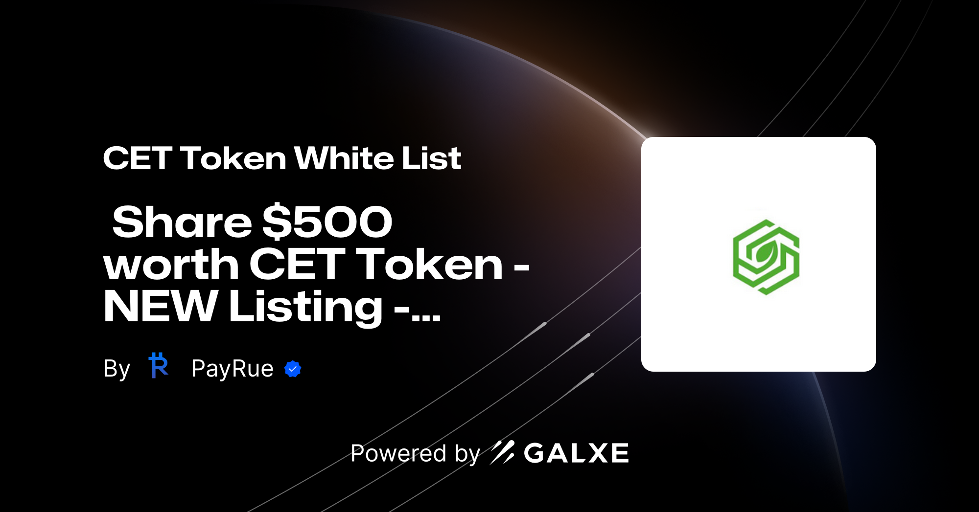 🔥 Share $500 worth CET Token - NEW Listing - Coinstore by PayRue ...