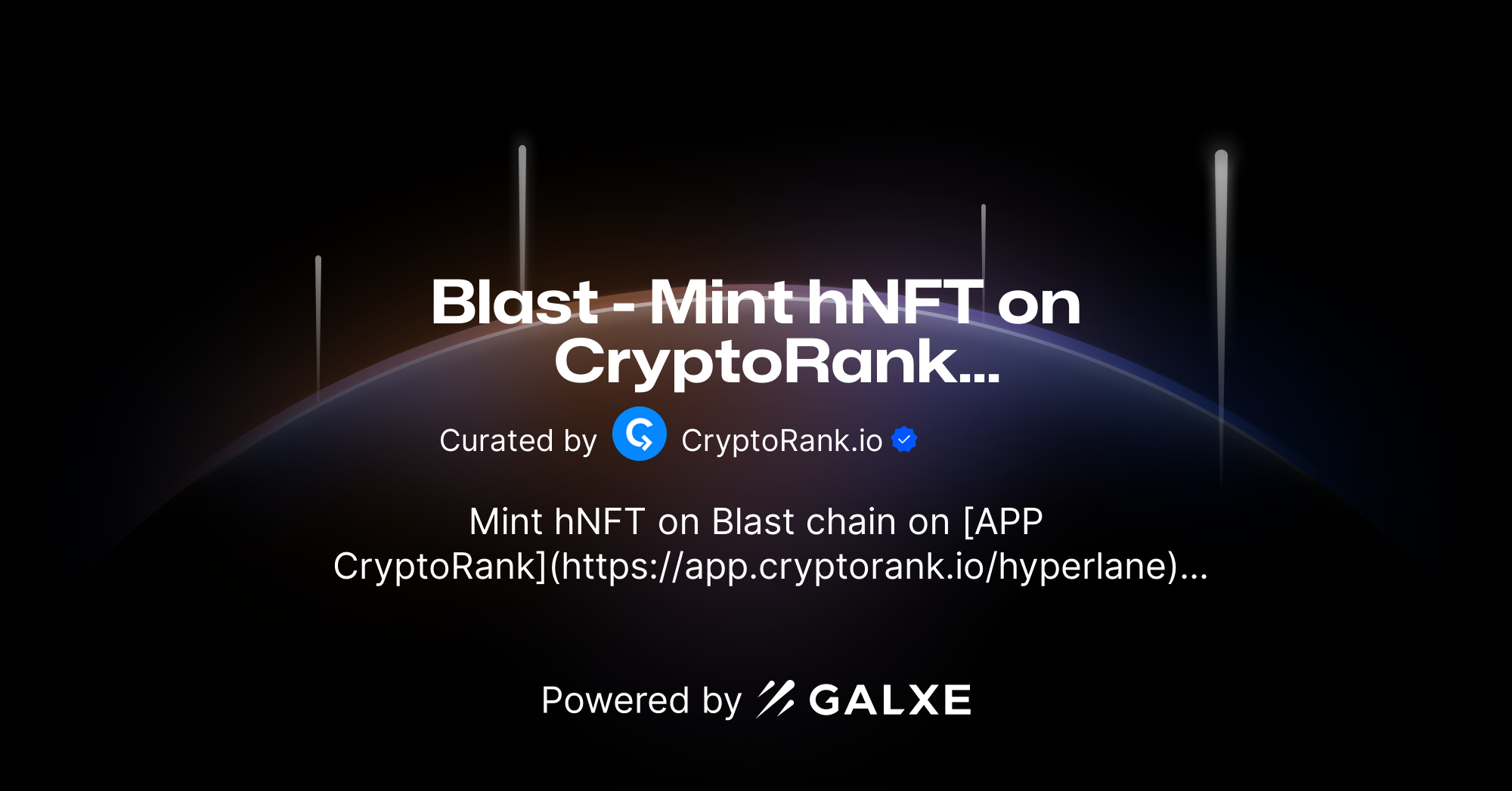 Blast - Mint hNFT on CryptoRank Credential | Galxe