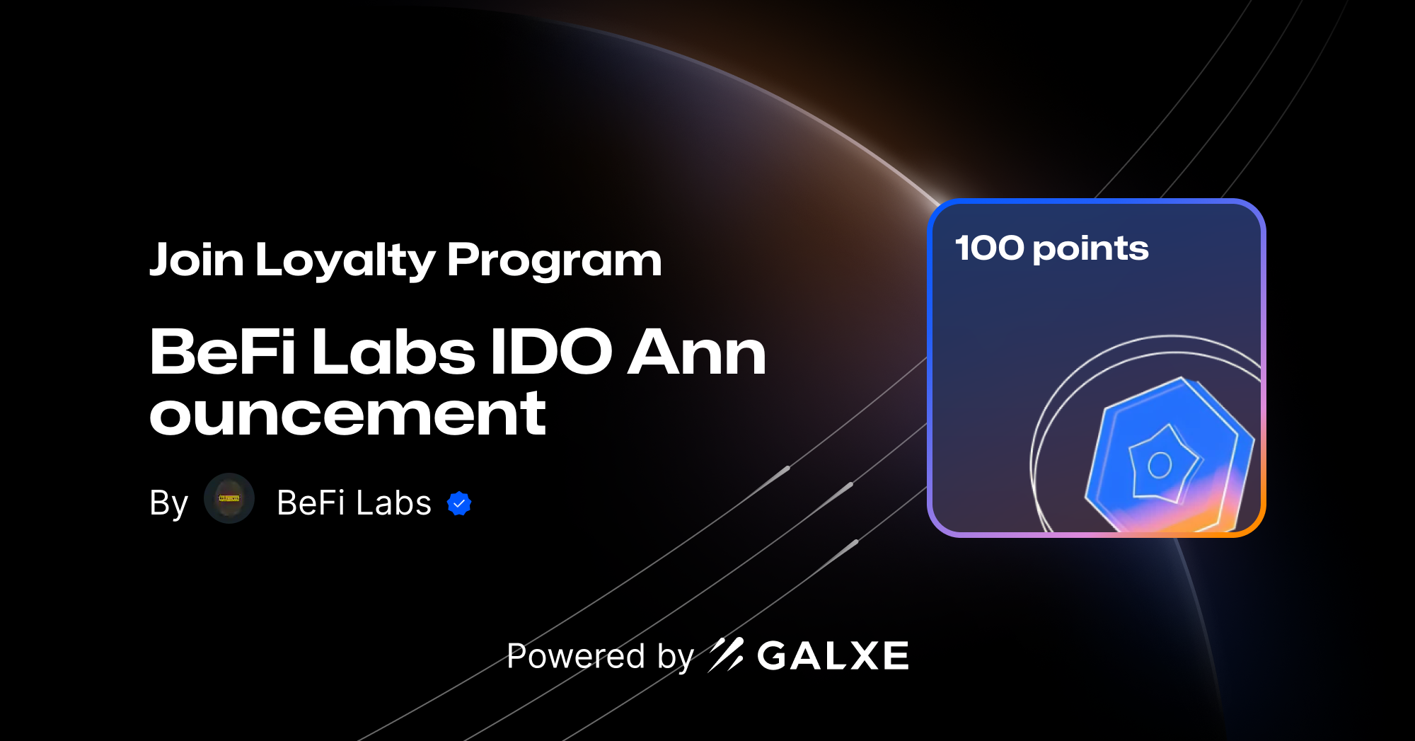 Join BeFi Labs IDO Announcement Loyalty Program from BeFi Labs on Galxe
