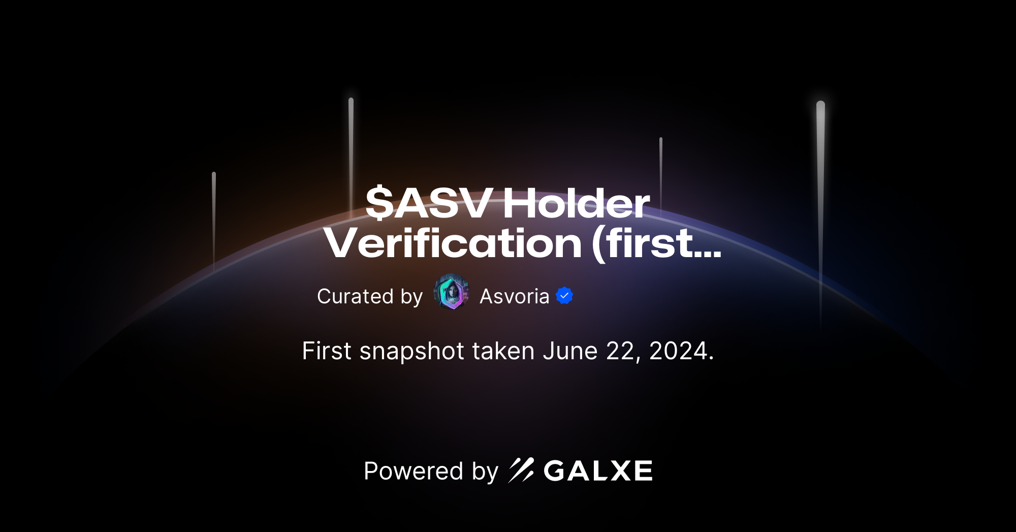 $ASV Holder Verification (first snapshot) Credential | Galxe