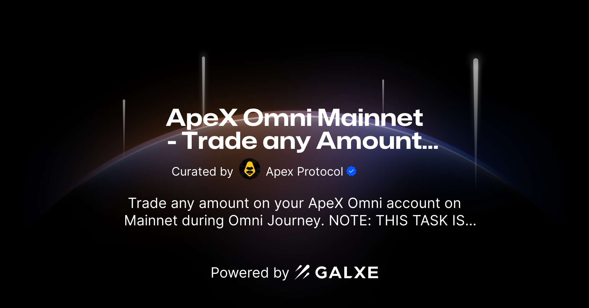 ApeX Omni Mainnet - Trade any Amount Credential | Galxe