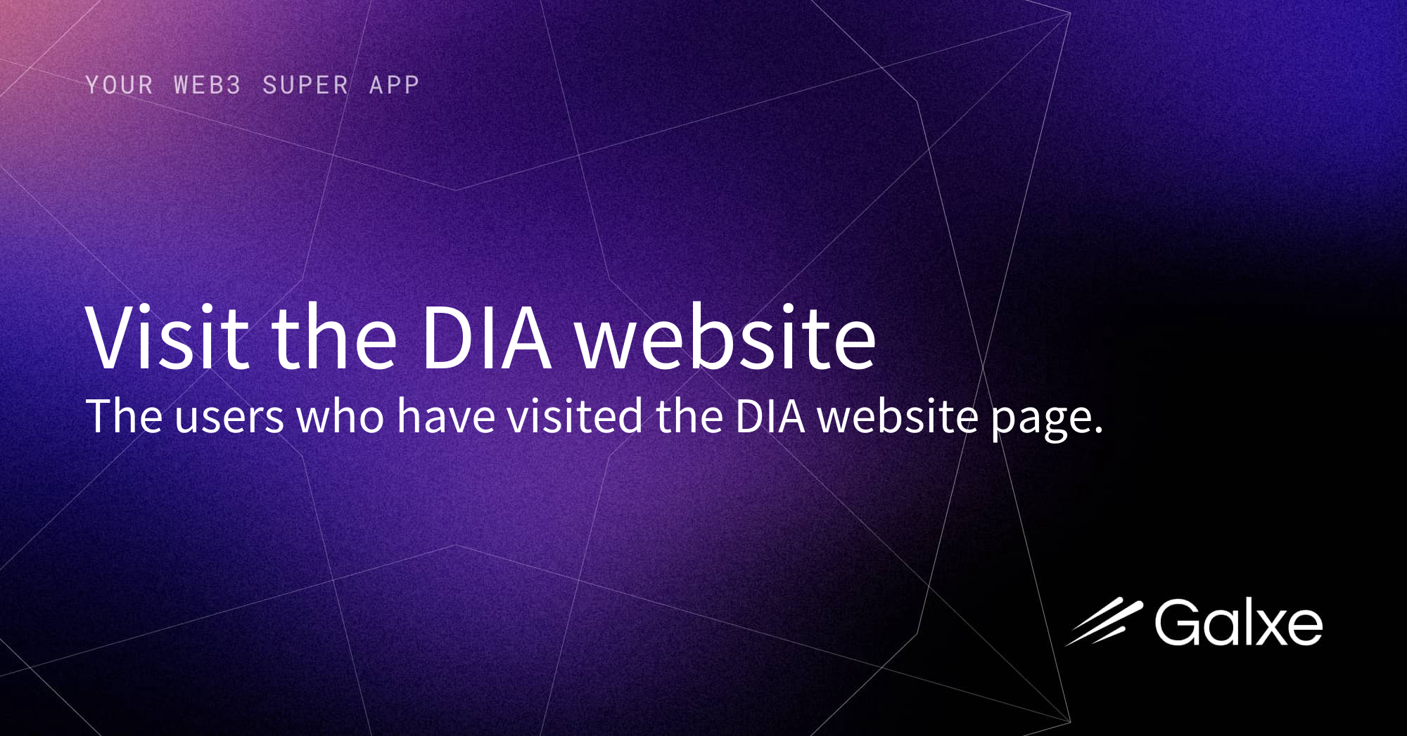 Visit the DIA website Credential | Galxe