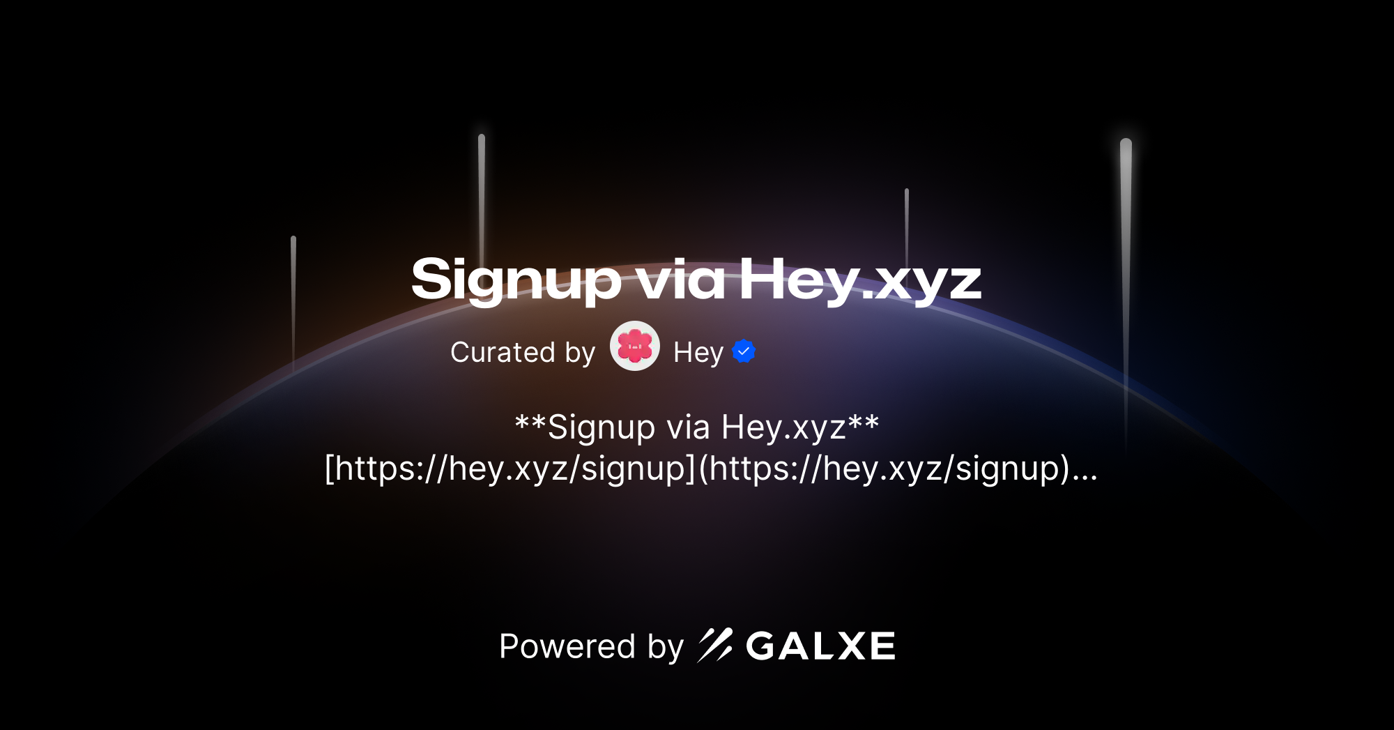 Signup via Hey.xyz Credential | Galxe