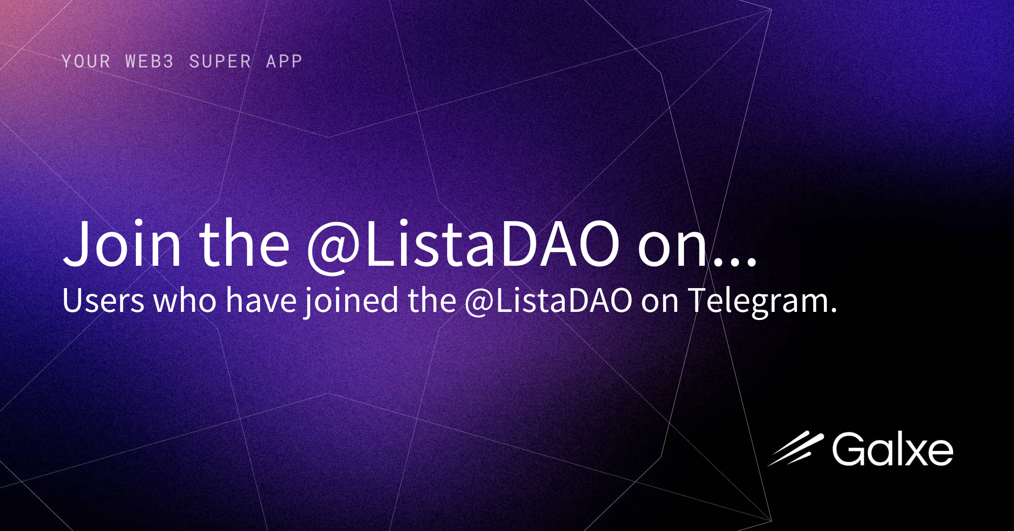 Join the @ListaDAO on Telegram Credential | Galxe