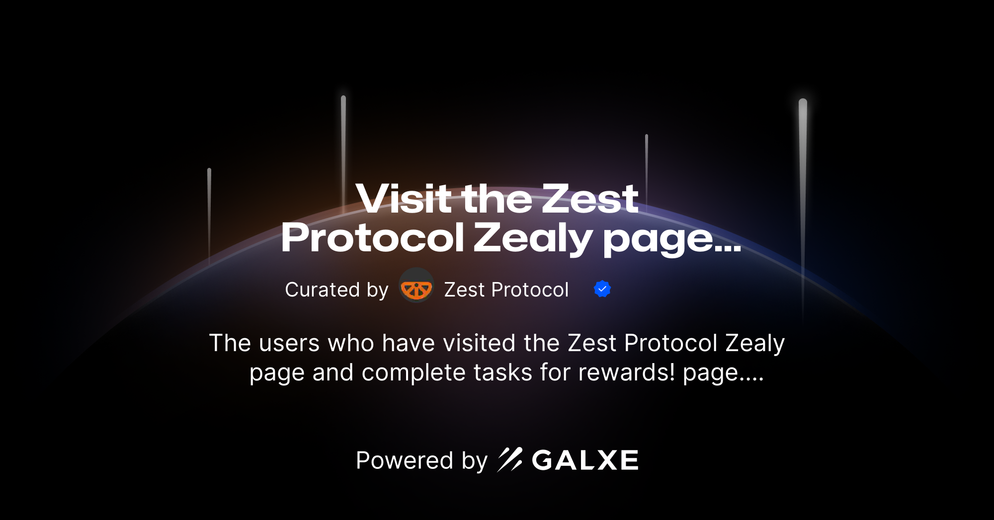 Visit the Zest Protocol Zealy page and complete tasks for rewards! Credential | Galxe
