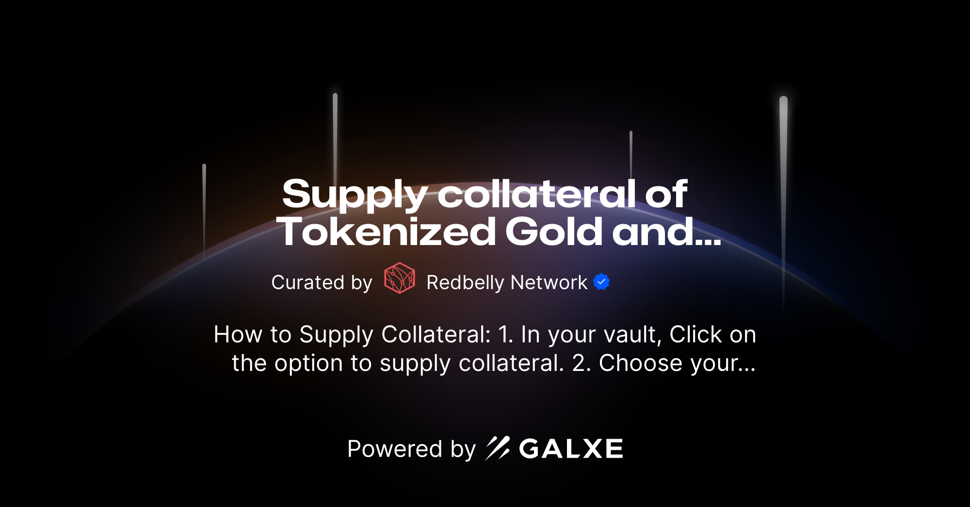 Supply collateral of Tokenized Gold and Treasure Bonds to your vault ...