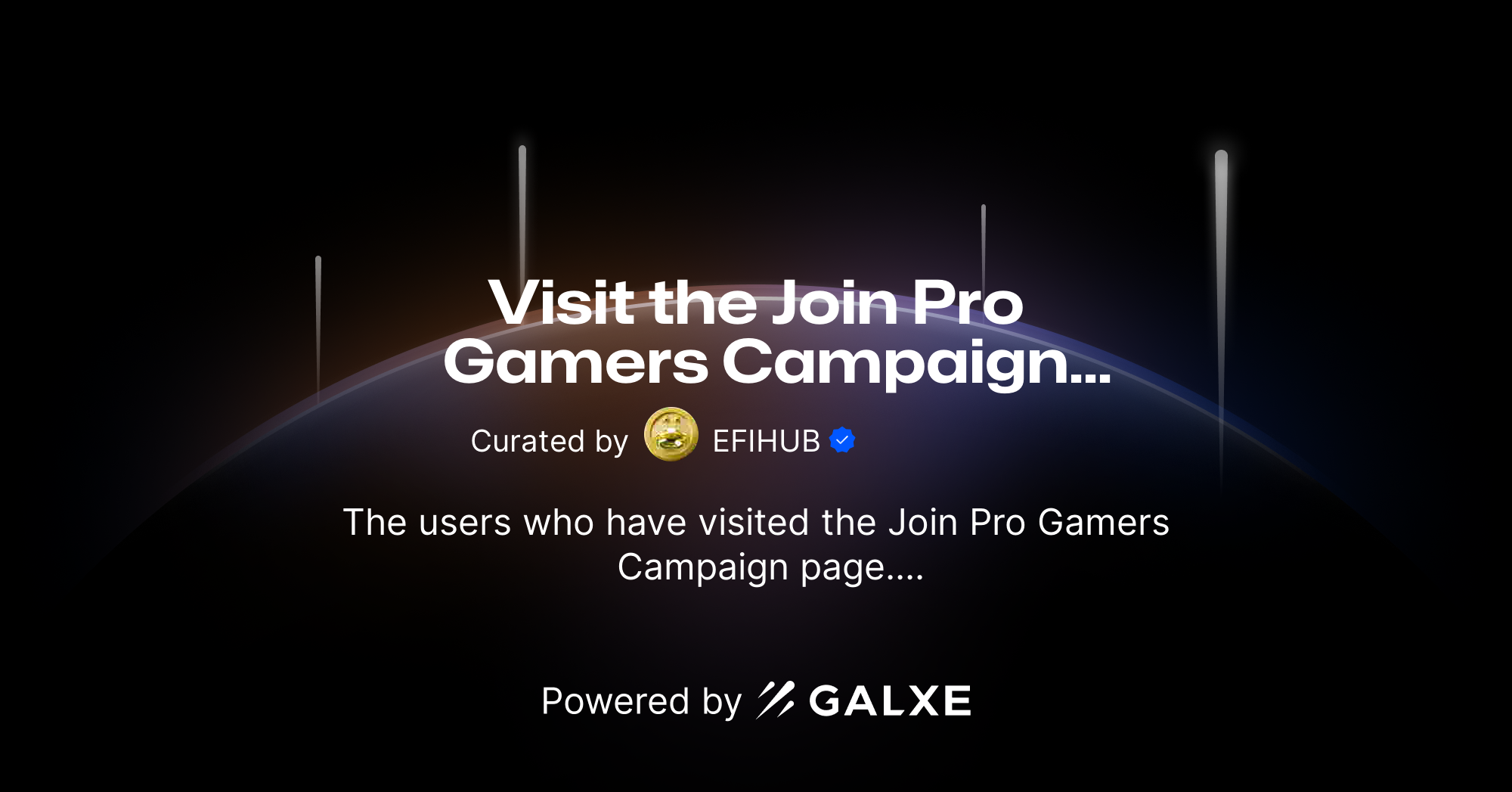 Visit the Join Pro Gamers Campaign Credential | Galxe