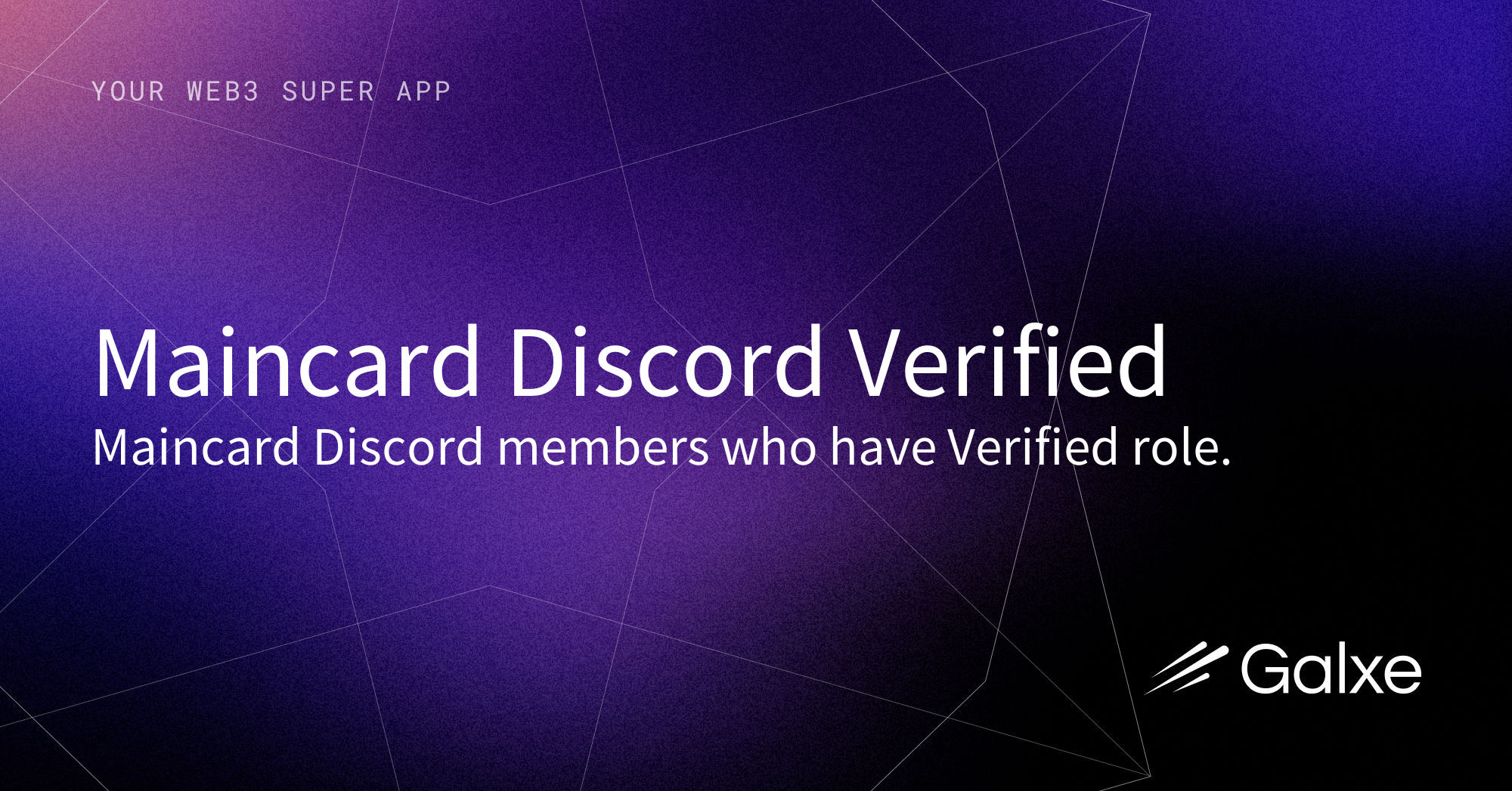 Maincard Discord Verified Credential | Galxe