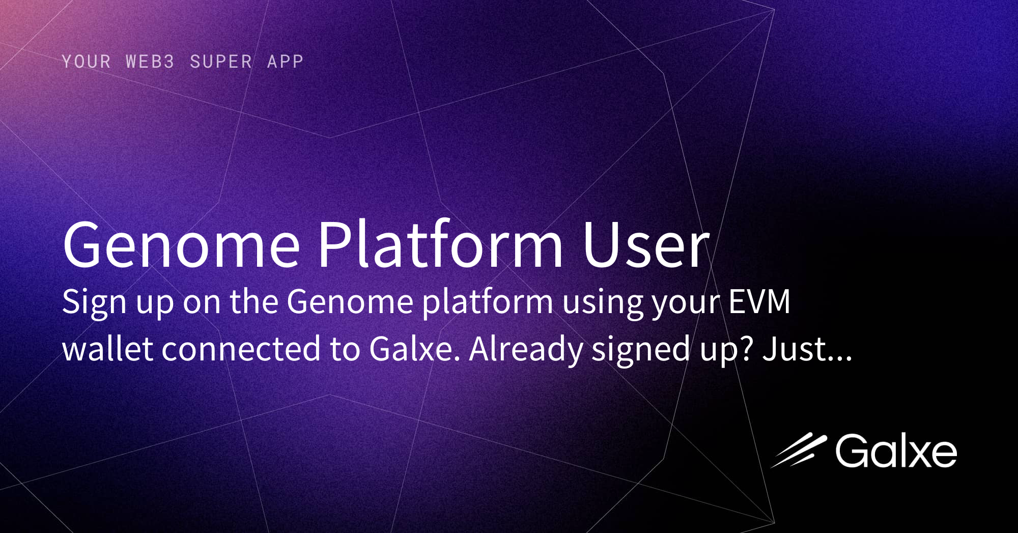Genome Platform User Credential | Galxe