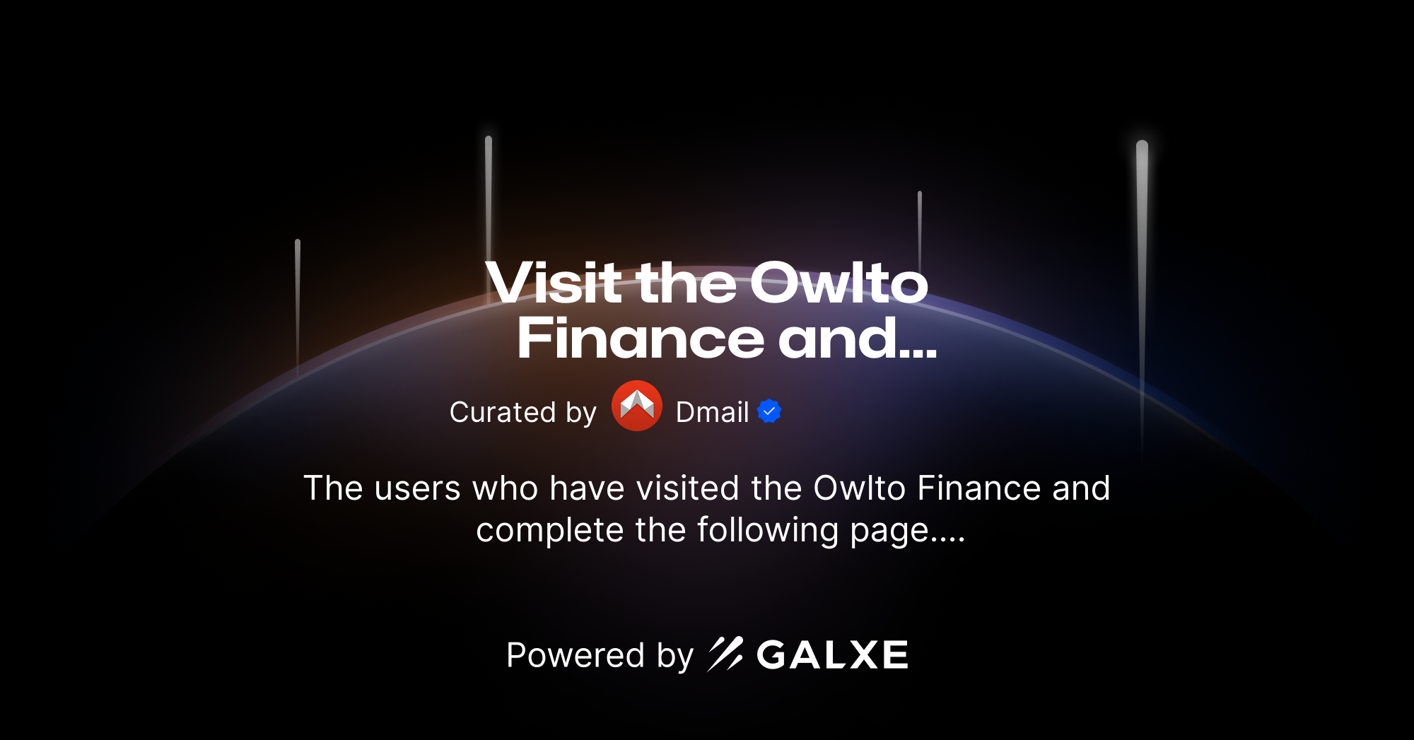 Visit the Owlto Finance and complete the following Credential | Galxe
