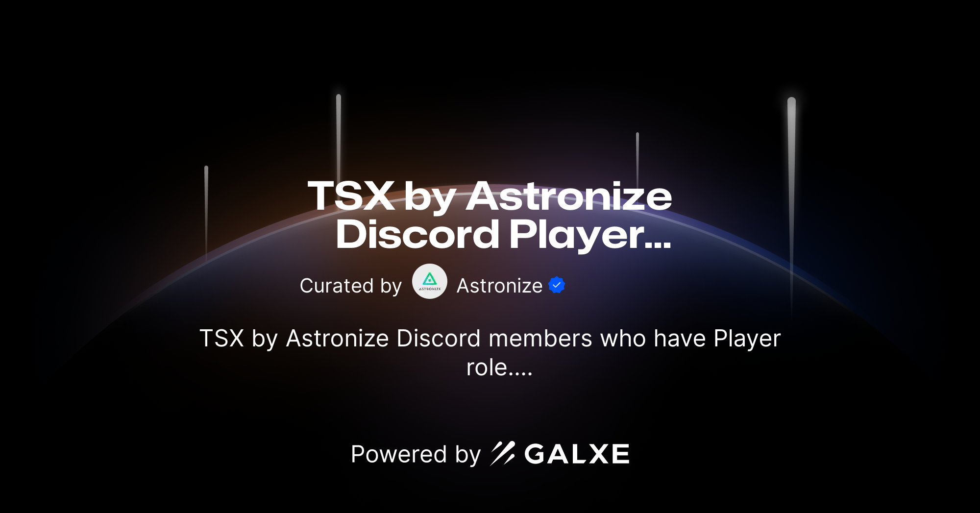 TSX by Astronize Discord Player Credential | Galxe