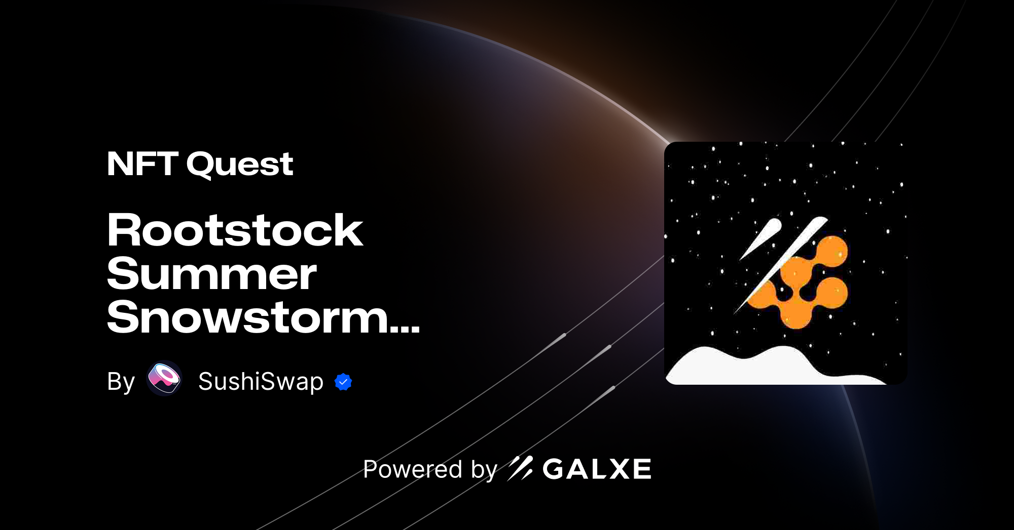 Rootstock Summer Snowstorm by SushiSwap | Galxe Quest