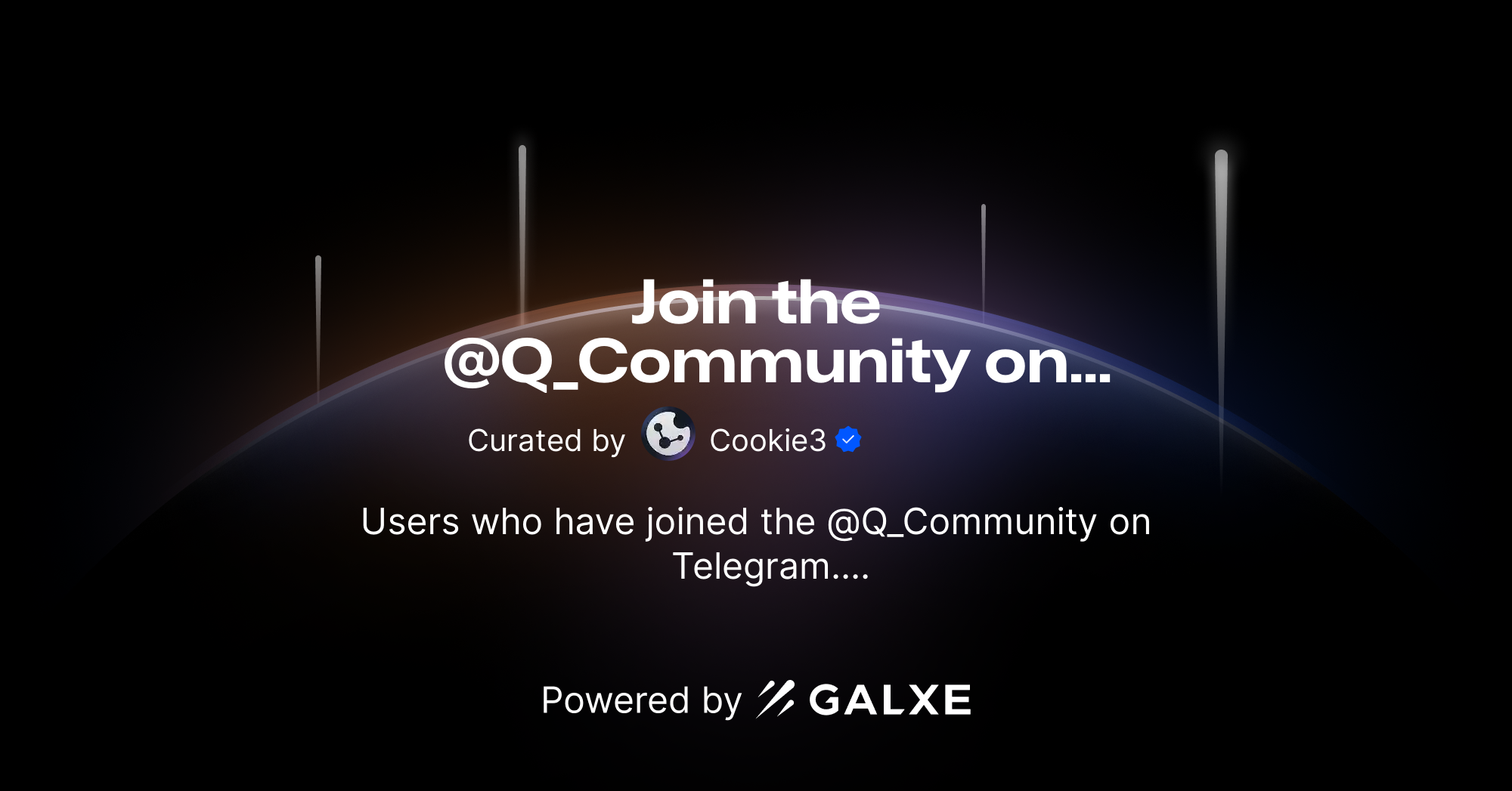Join the @Q_Community on Telegram Credential | Galxe