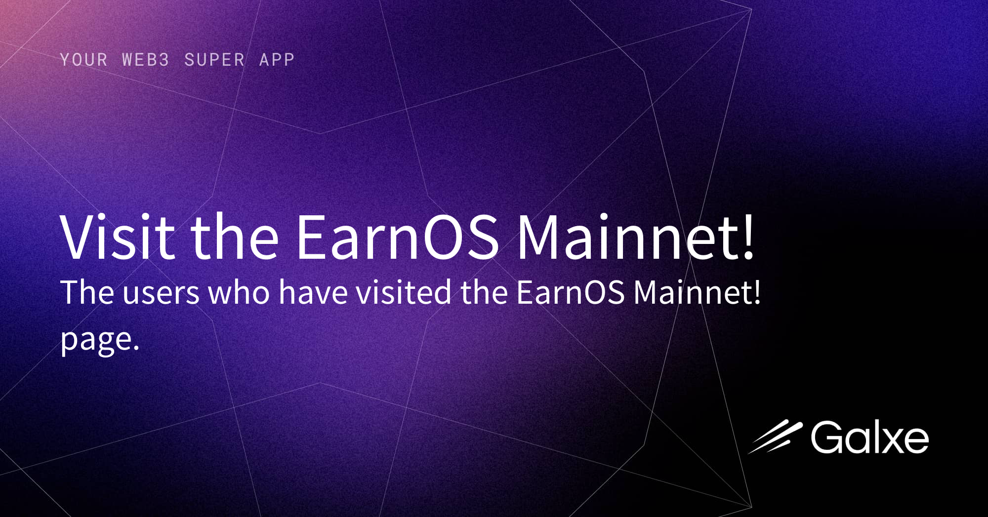 Visit the EarnOS Mainnet! Credential | Galxe