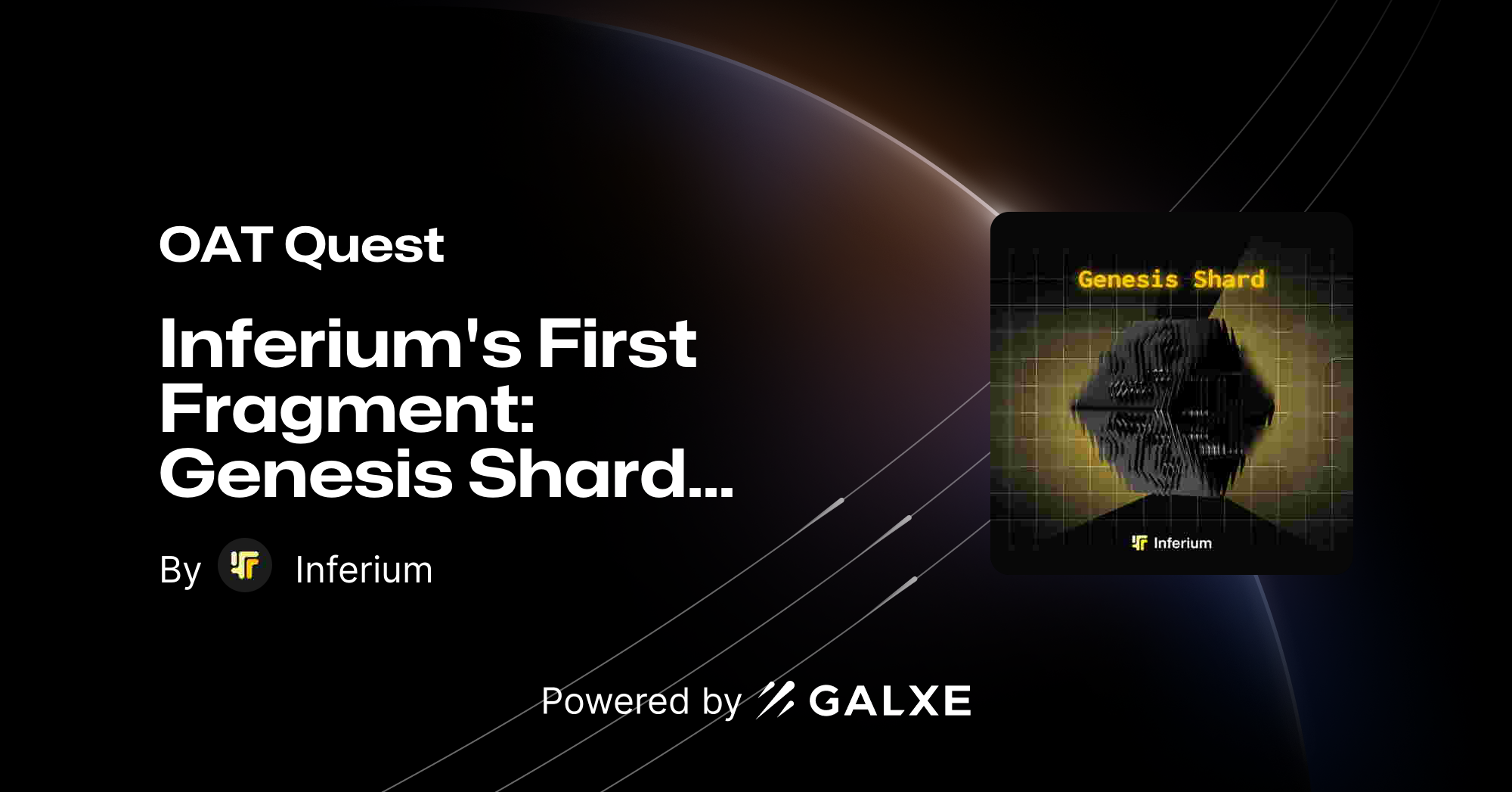 Inferium's First Fragment: Genesis Shard by Inferium | Galxe Quest