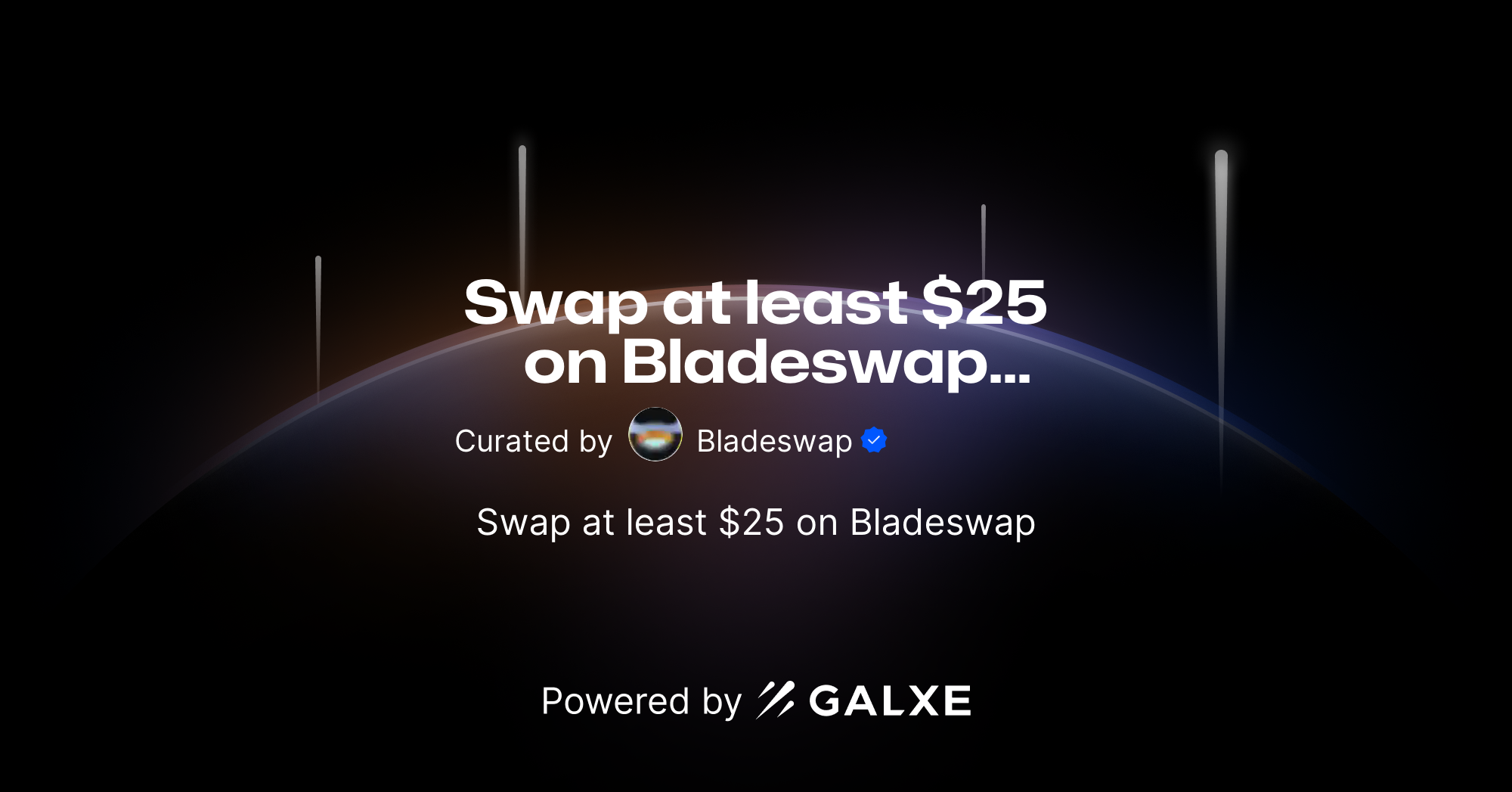 Swap at least $25 on Bladeswap Credential | Galxe