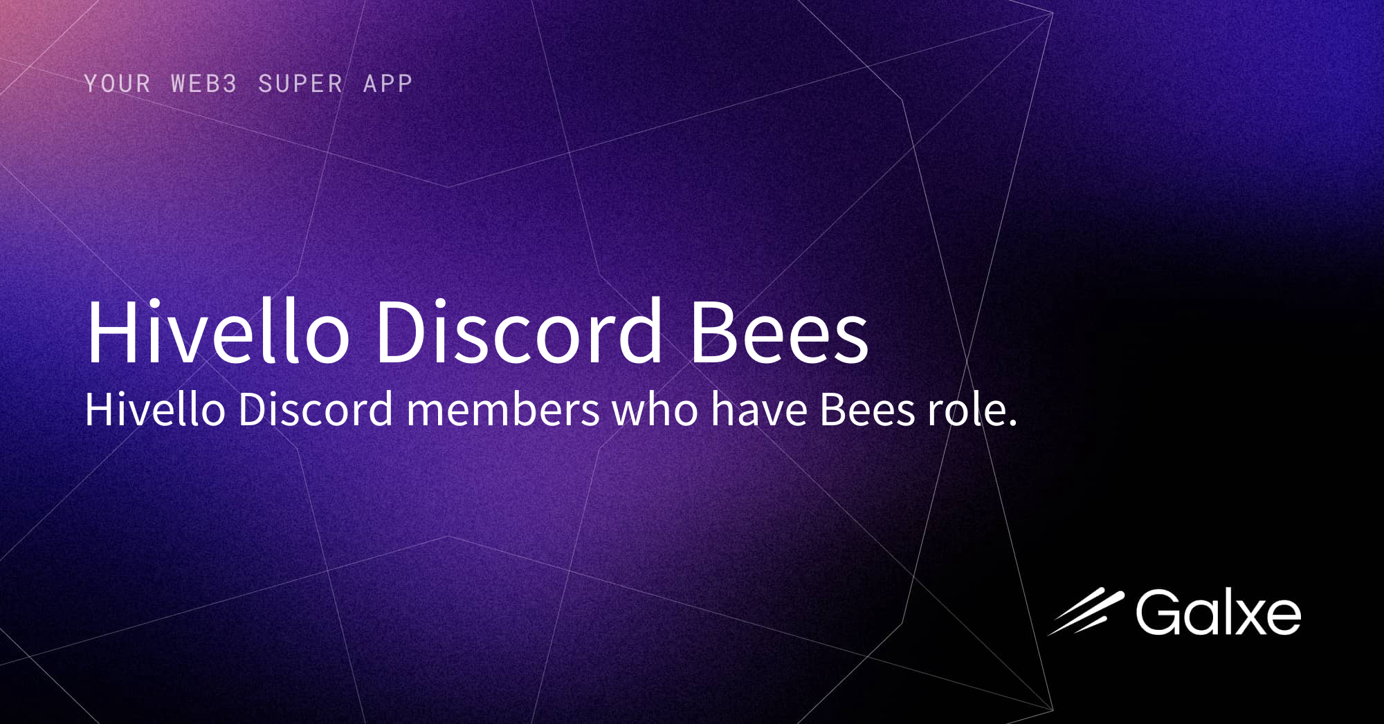 Hivello Discord Bees Credential | Galxe