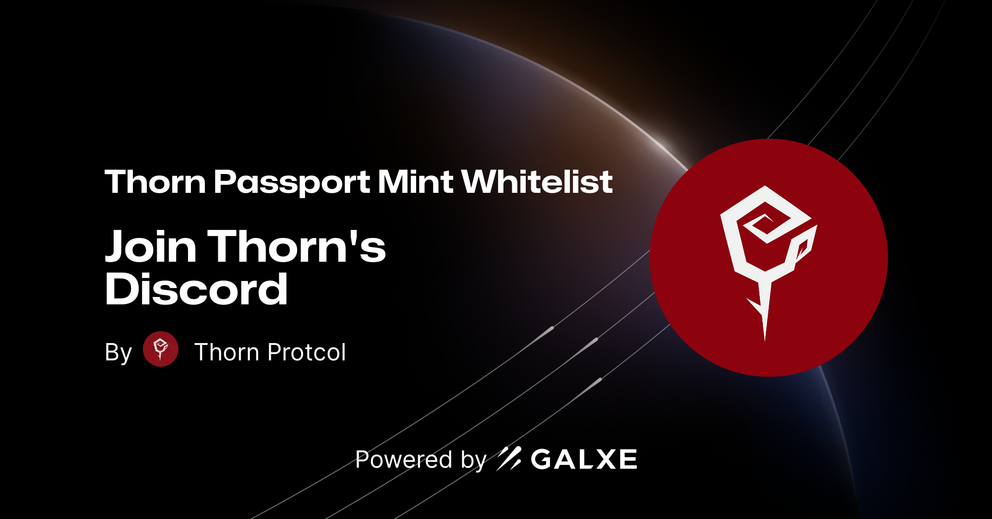 Join Thorn's Discord by Thorn Protcol | Galxe Quest