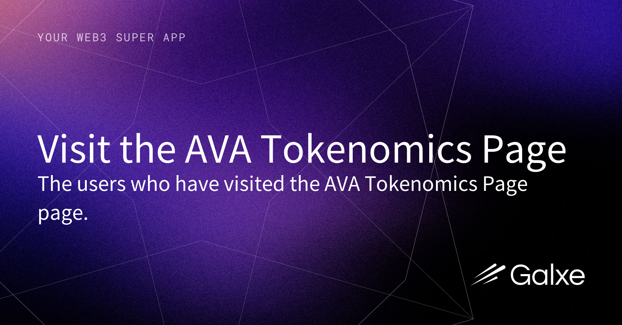 Visit the AVA Tokenomics Page Credential | Galxe