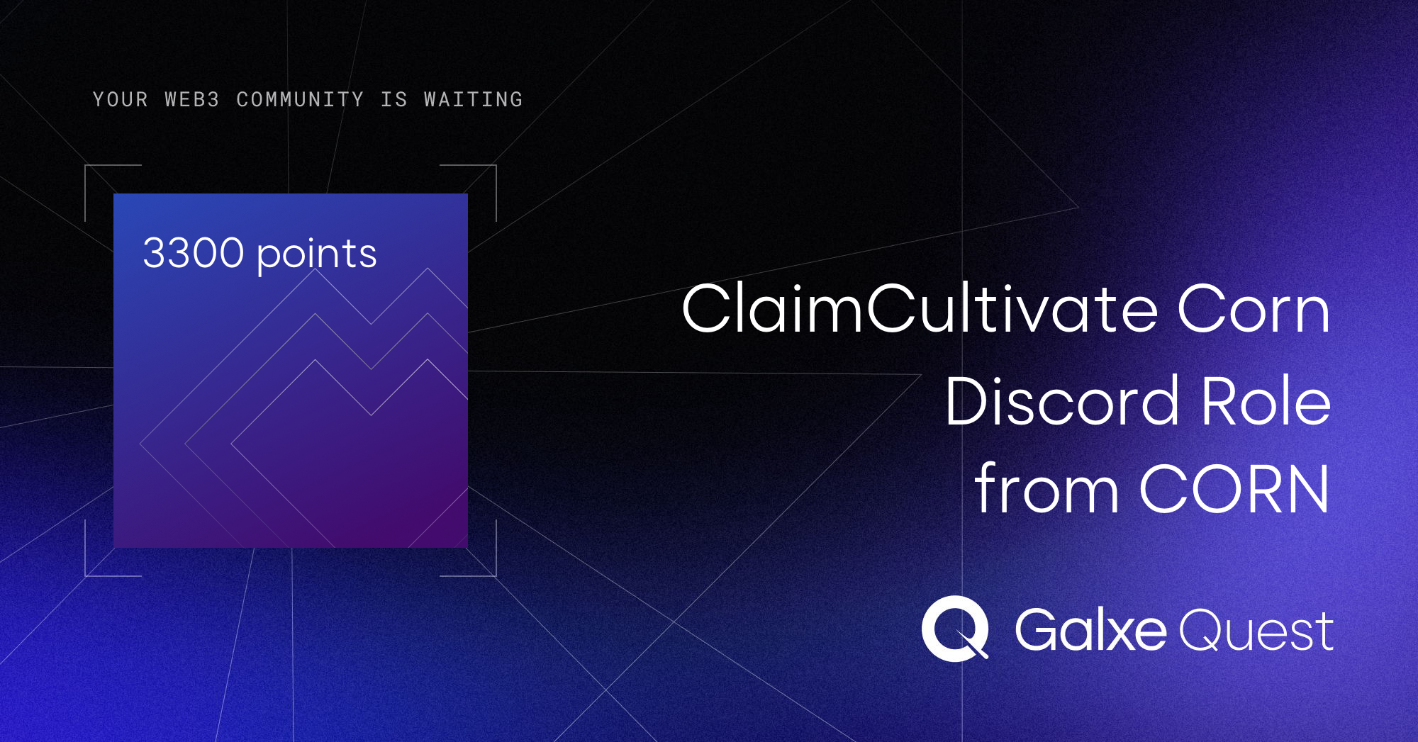 Cultivate Corn by CORN | Galxe Quest