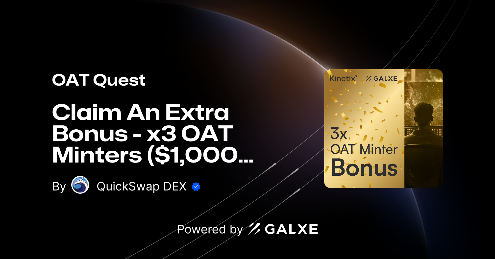 Claim An Extra Bonus - x3 OAT Minters ($1,000 Prize Pool) by QuickSwap ...
