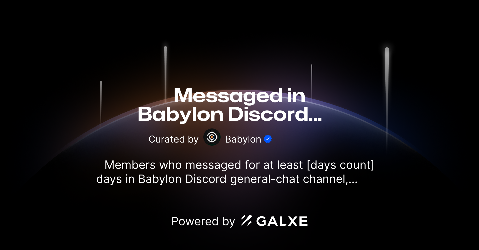 Messaged in Babylon🔶🔒 Discord │general-chat Channel for at least 1 days ...