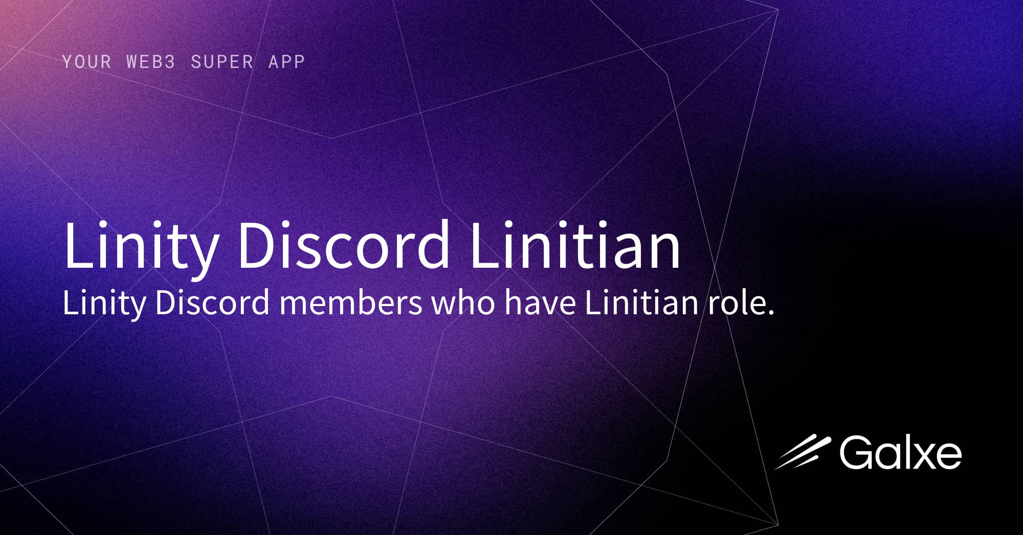 Linity Discord Linitian Credential | Galxe