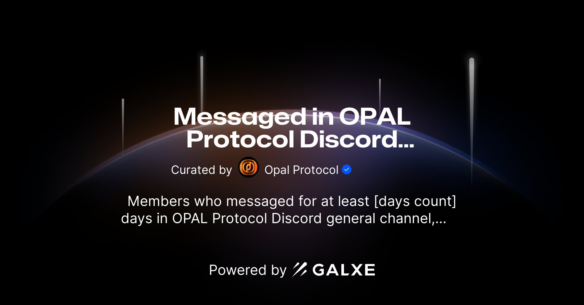 Messaged in OPAL Protocol Discord 💬︱general Channel for at least 5 days ...