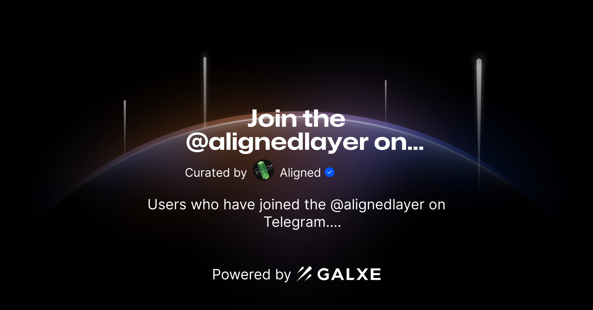 Join the @alignedlayer on Telegram Credential | Galxe