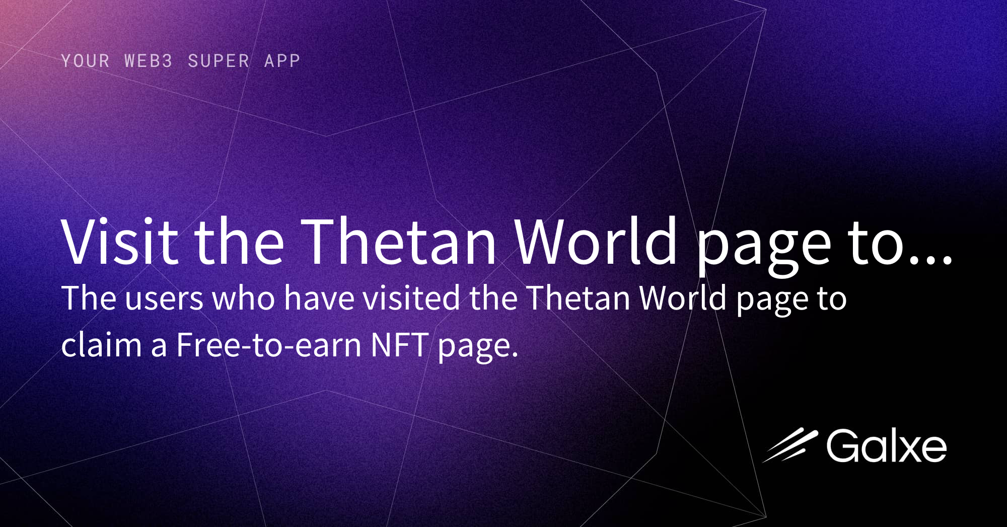 Visit the Thetan World page to claim a Free-to-earn NFT Credential | Galxe