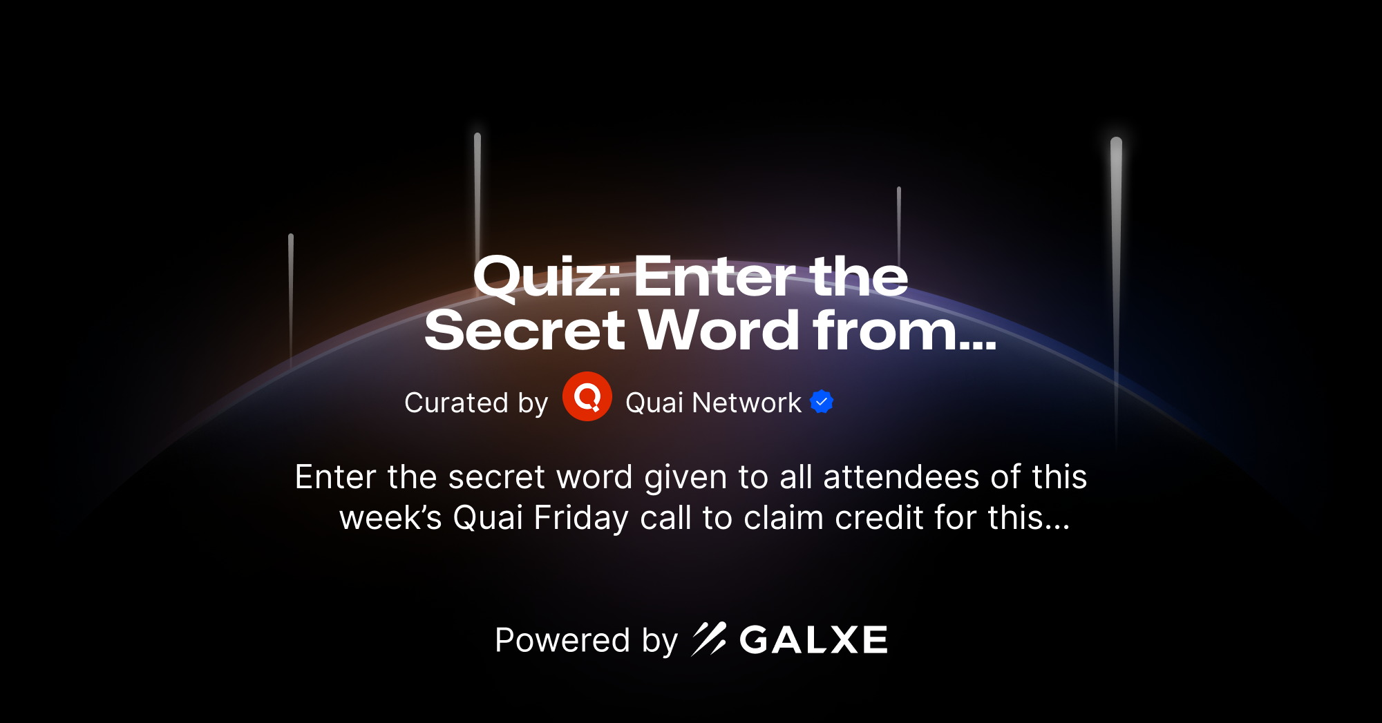 Quiz: Enter the Secret Word from the 3/29/24 Twitter Space Credential | Galxe