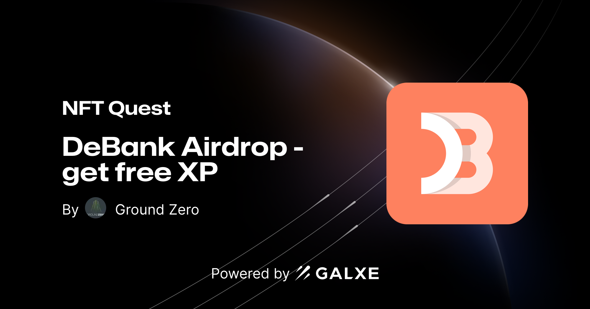 DeBank Airdrop - get free XP by Ground Zero | Galxe Quest