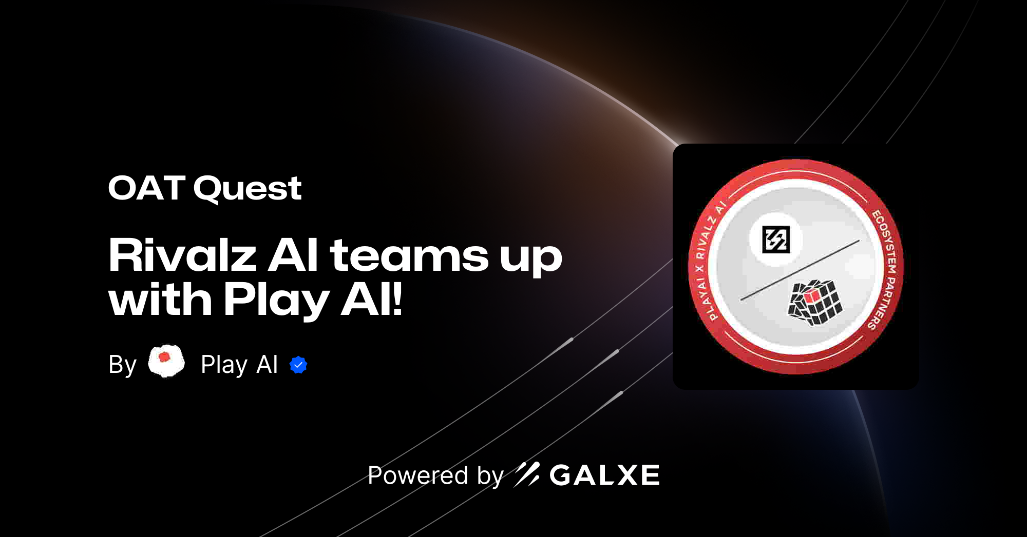 Rivalz AI teams up with Play AI! by Play AI | Galxe Quest