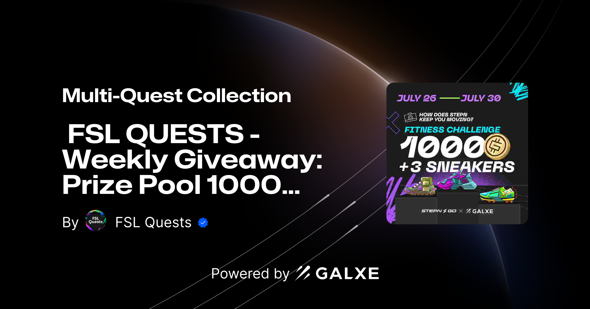 🧩 FSL QUESTS - Weekly Giveaway: Prize Pool 1000 $GMT & 3 x STEPN GO Sneakers by FSL Quests ...