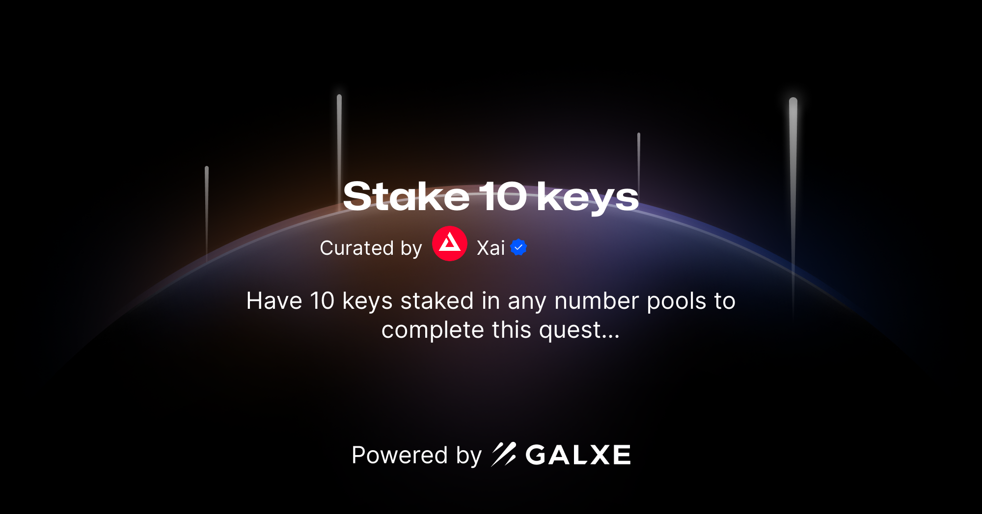 Stake 10 keys Credential | Galxe