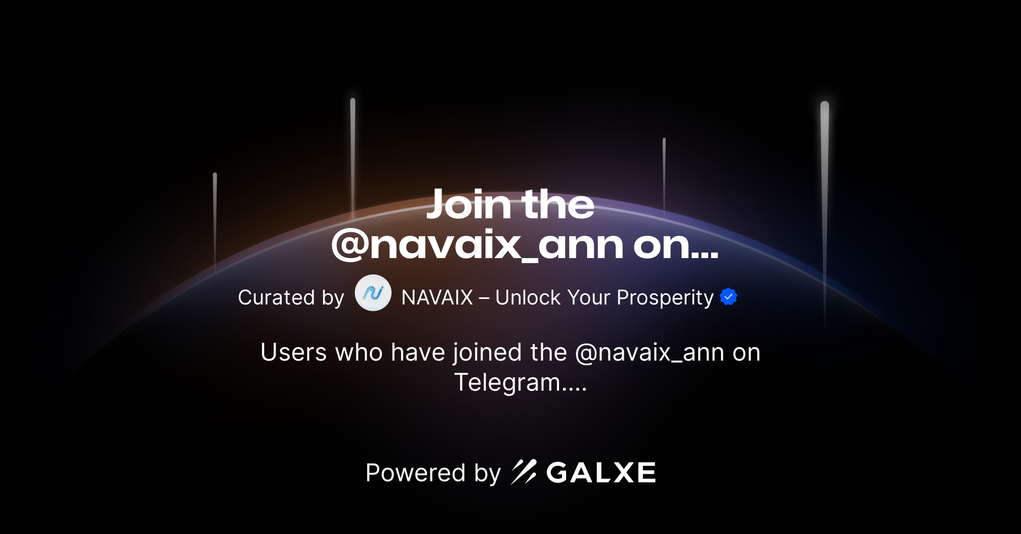 Join the @navaix_ann on Telegram Credential | Galxe