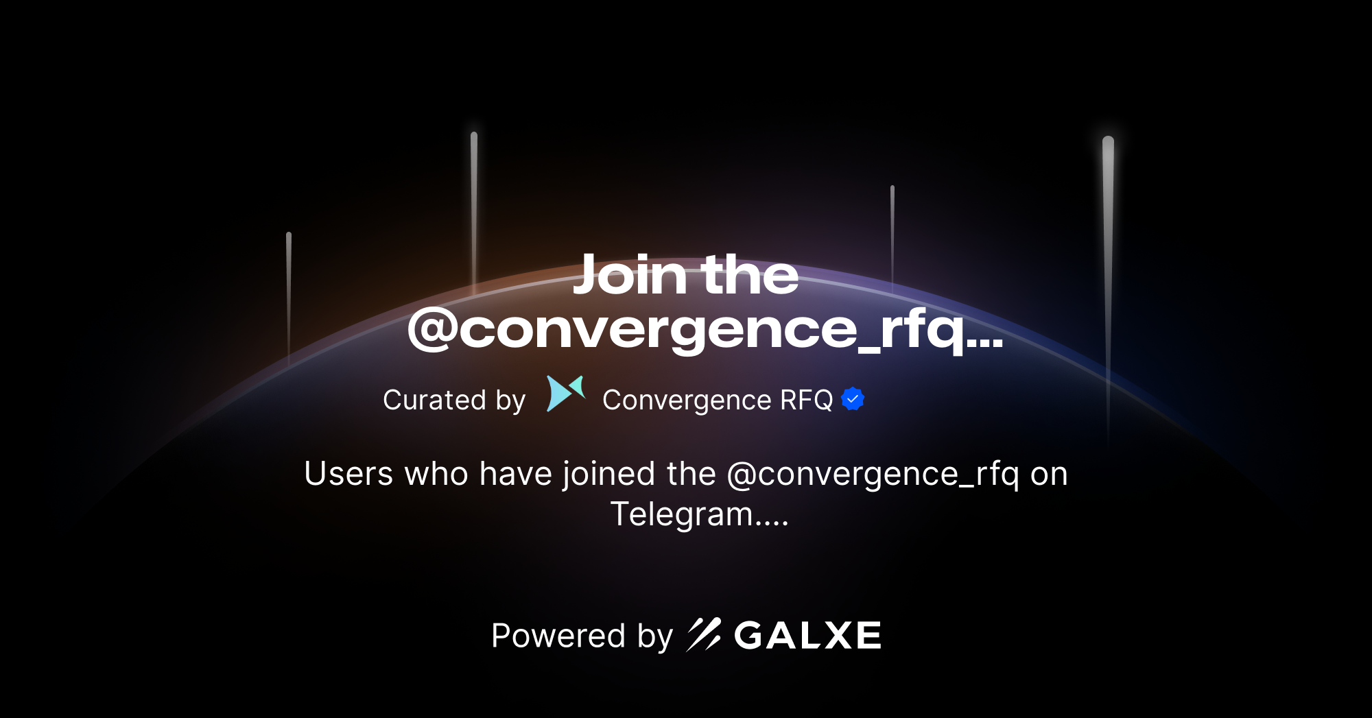 Join the @convergence_rfq on Telegram Credential | Galxe