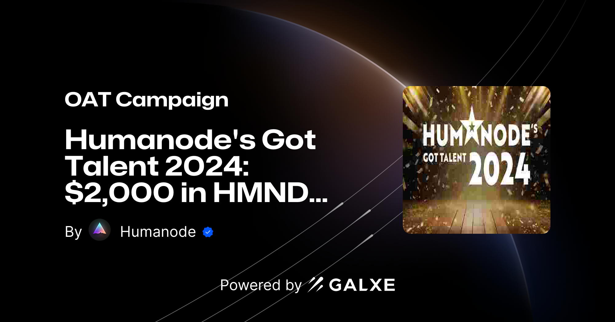 🌟Humanode's Got Talent 2024: $2,000 in HMND to win!🌟 by Humanode | Galxe Quest