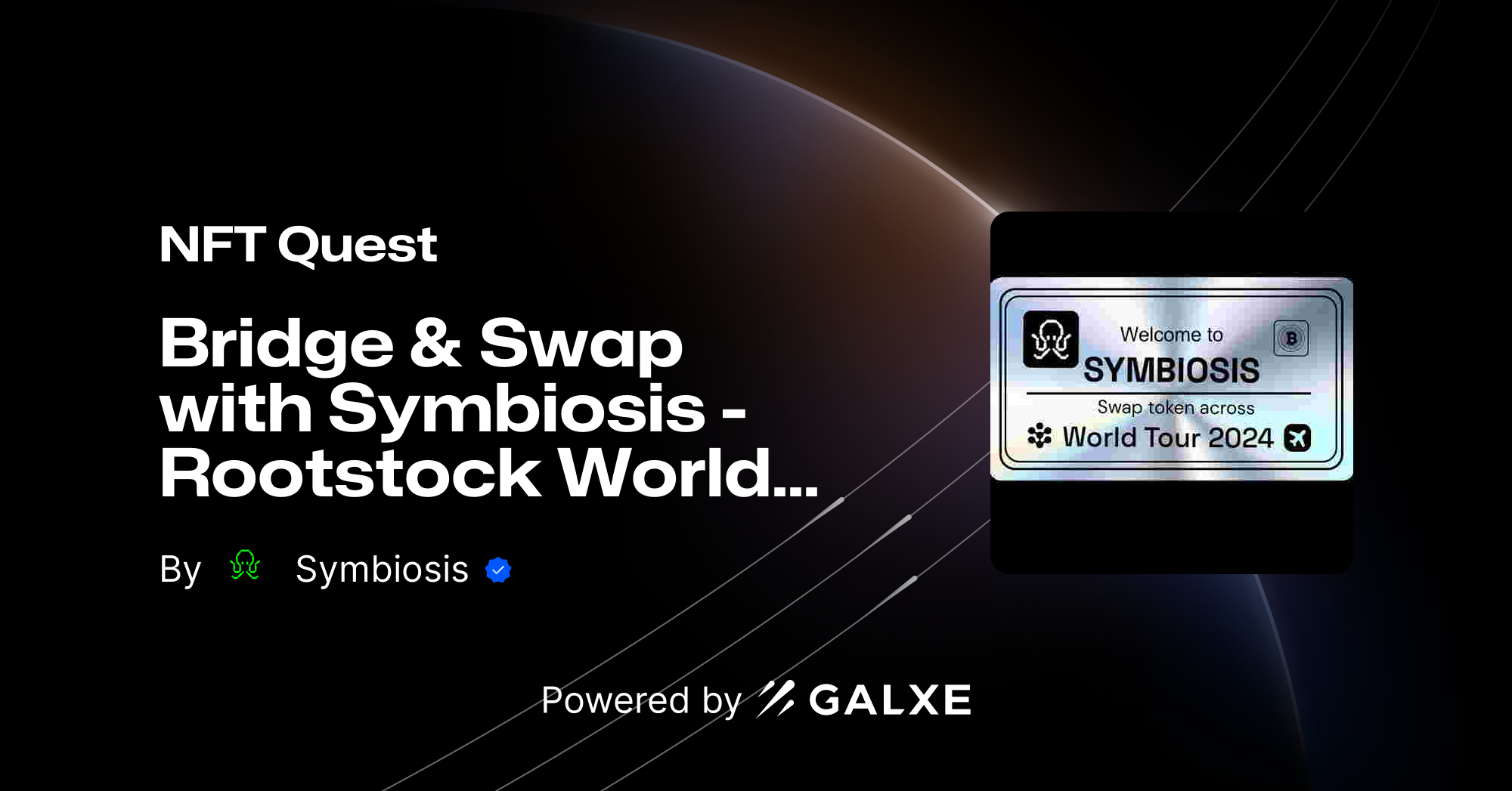 Bridge & Swap with Symbiosis - Rootstock World Tour by Symbiosis | Galxe Quest