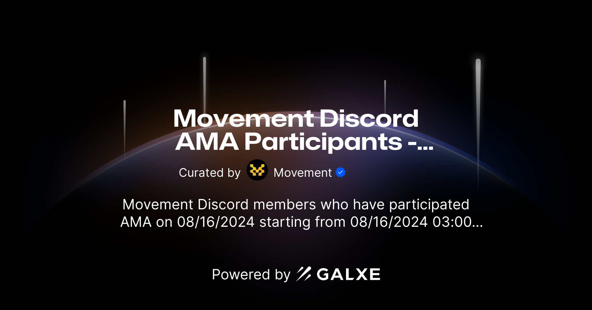 Movement Discord AMA Participants - 08/16/2024 Credential | Galxe