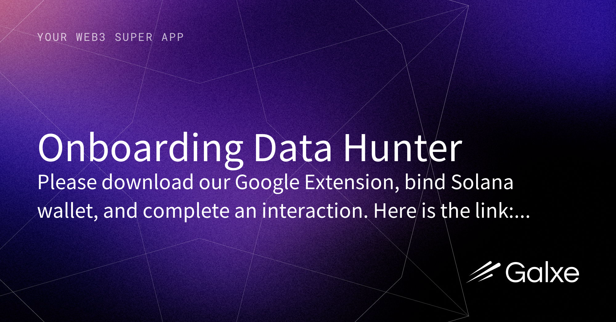 Onboarding Data Hunter Credential | Galxe