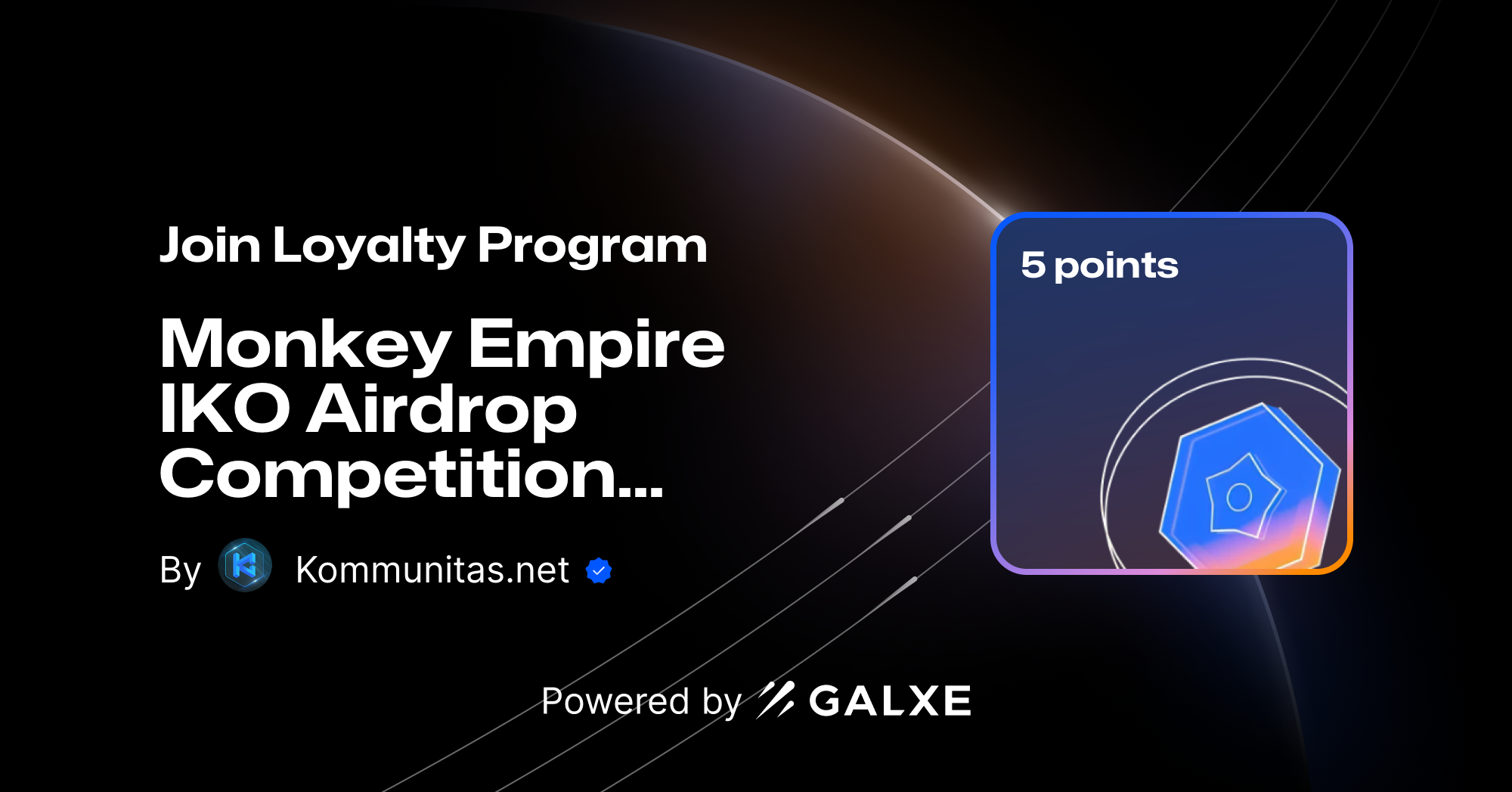 Join Monkey Empire IKO Airdrop Competition Loyalty Program from Kommunitas.net on Galxe