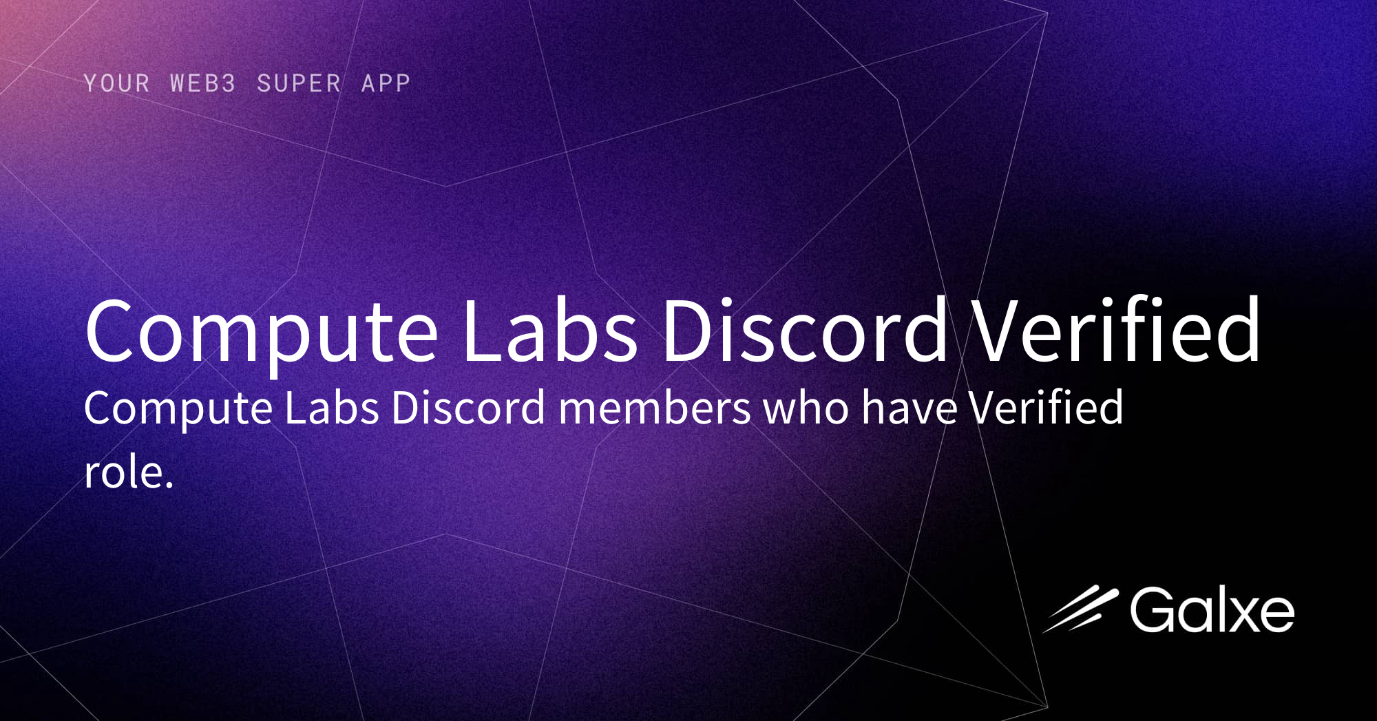 Compute Labs Discord Verified Credential | Galxe